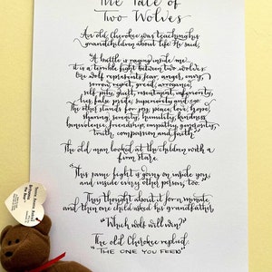 The Tale of Two Wolves, Self Reflection and Awareness Poem, Personal ...