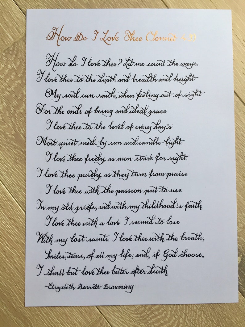 How Do I Love Thee Poem, Sonnet 43 Elizabeth Barrett Browning, How Do I ...