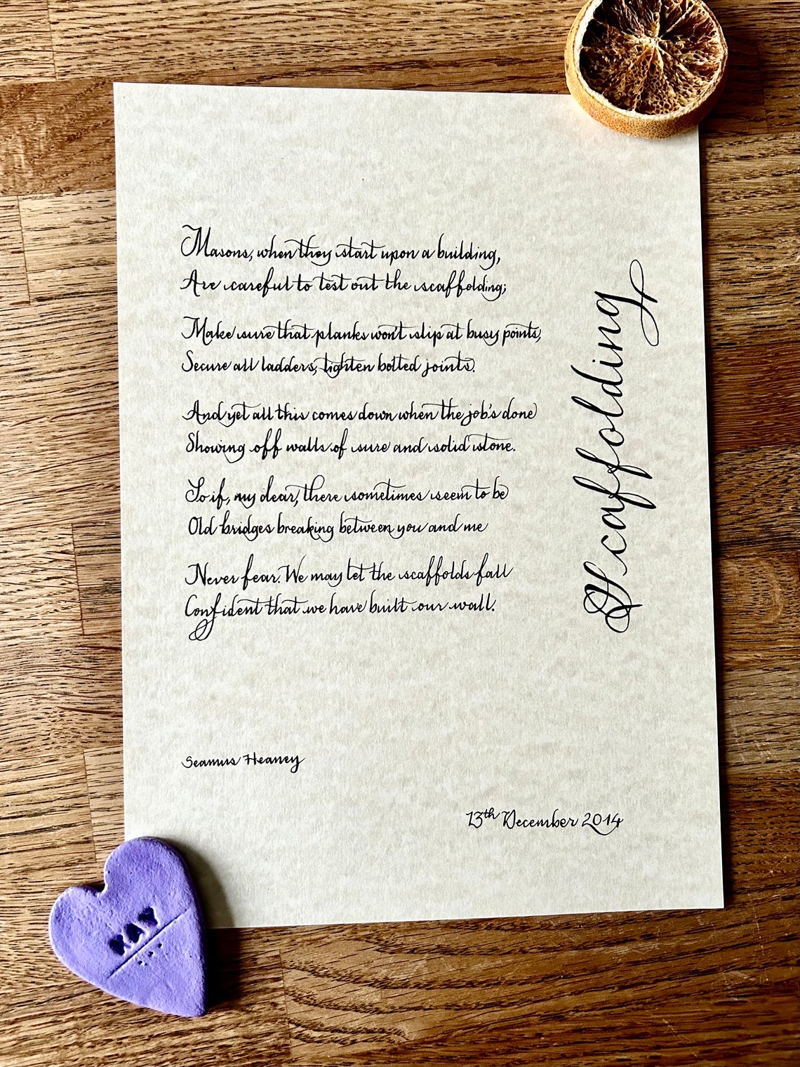 Scaffolding Poem, Scaffolding Print, Scaffolding Seamus Heaney, Seamus ...