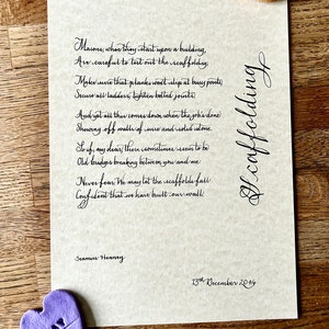 Scaffolding Poem, Scaffolding Print, Scaffolding Seamus Heaney, Seamus ...