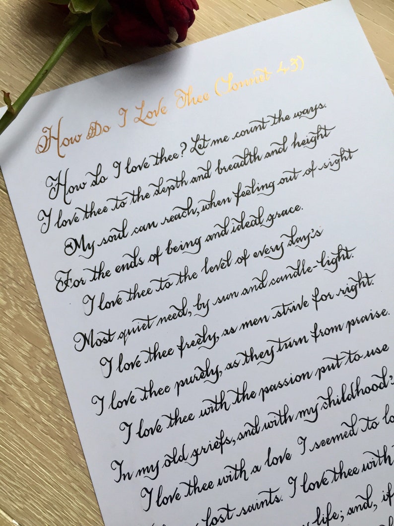 How Do I Love Thee Poem, Sonnet 43 Elizabeth Barrett Browning, How Do I ...