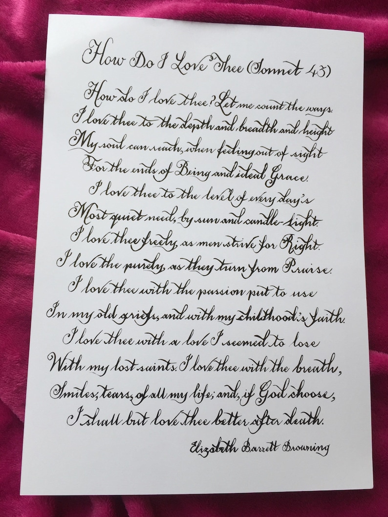 How Do I Love Thee? Poem, Sonnet 43 Elizabeth Barrett Browning, How Do ...