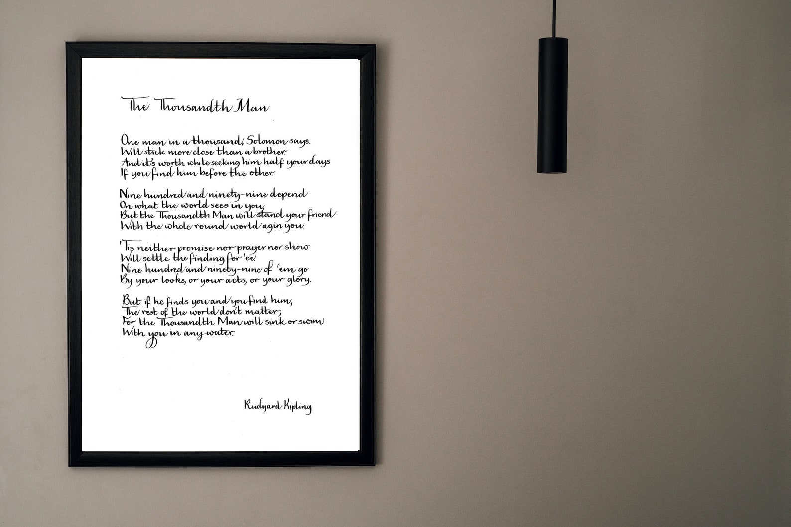 The Thousandth Man Poem Print Groomsman Gift Best Friend - Etsy Canada