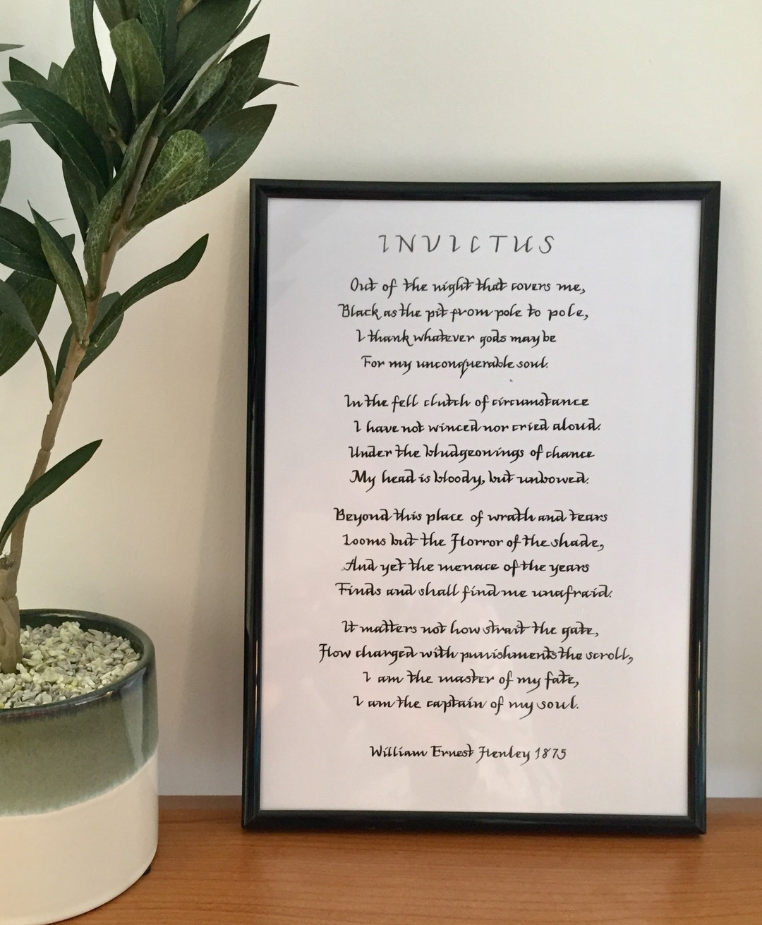 INVICTUS Handwritten, Invictus Poem Calligraphy Invictus, Inspirational ...