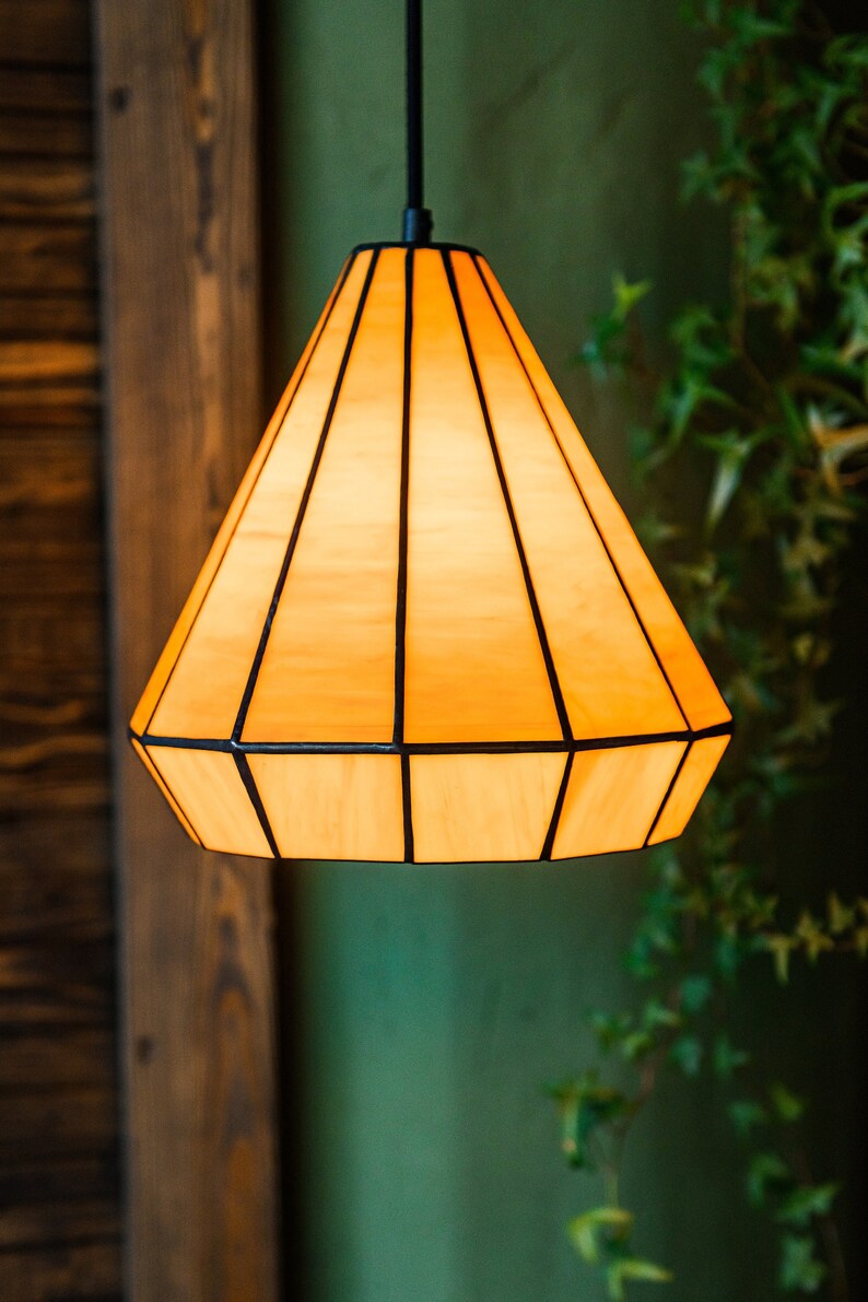 Stained Glass Light / Color Pendant Light / Light Fixtures / - Etsy