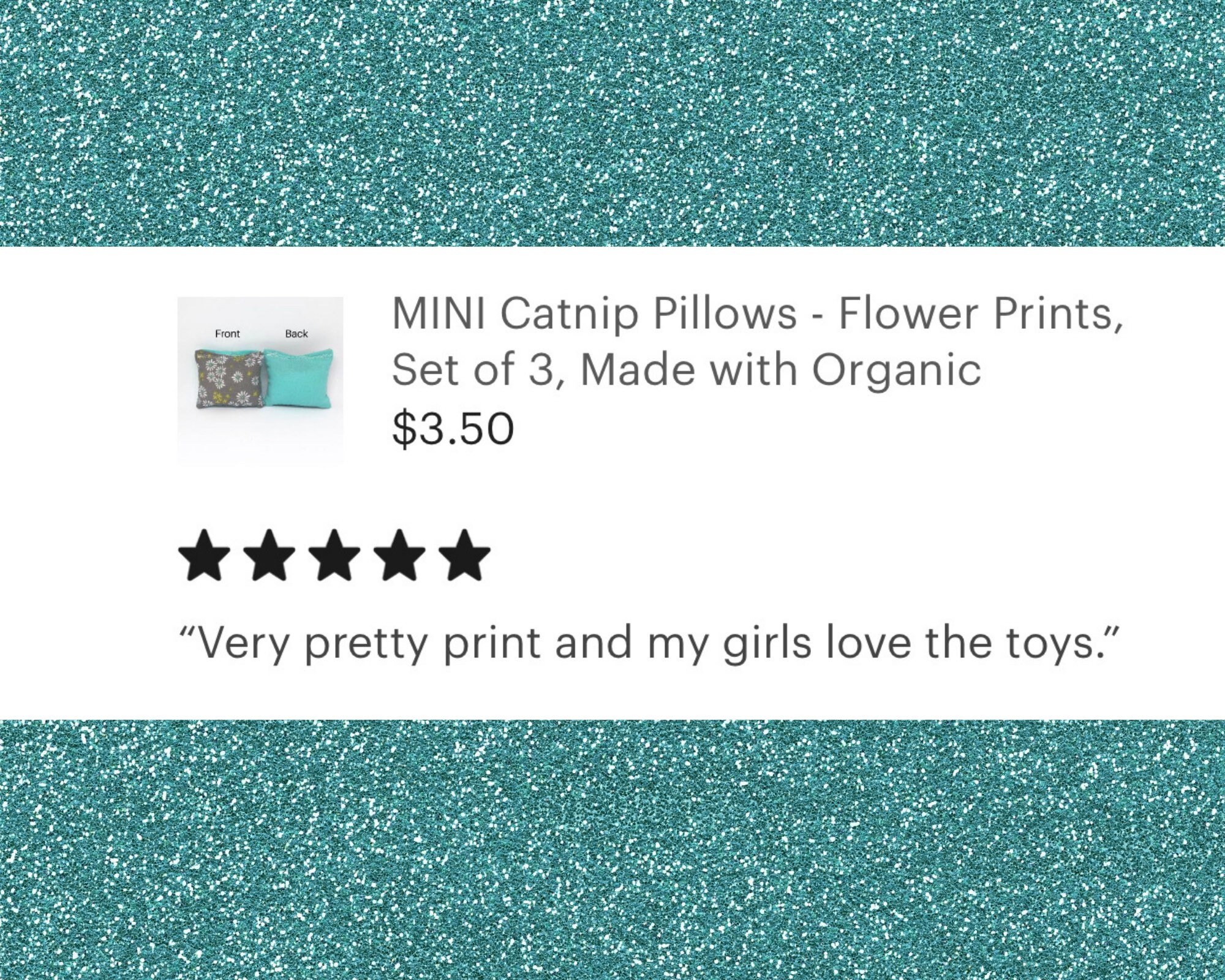 MINI Catnip Pillows - Flower Prints, Set of 3, Made With Organic Catnip ...