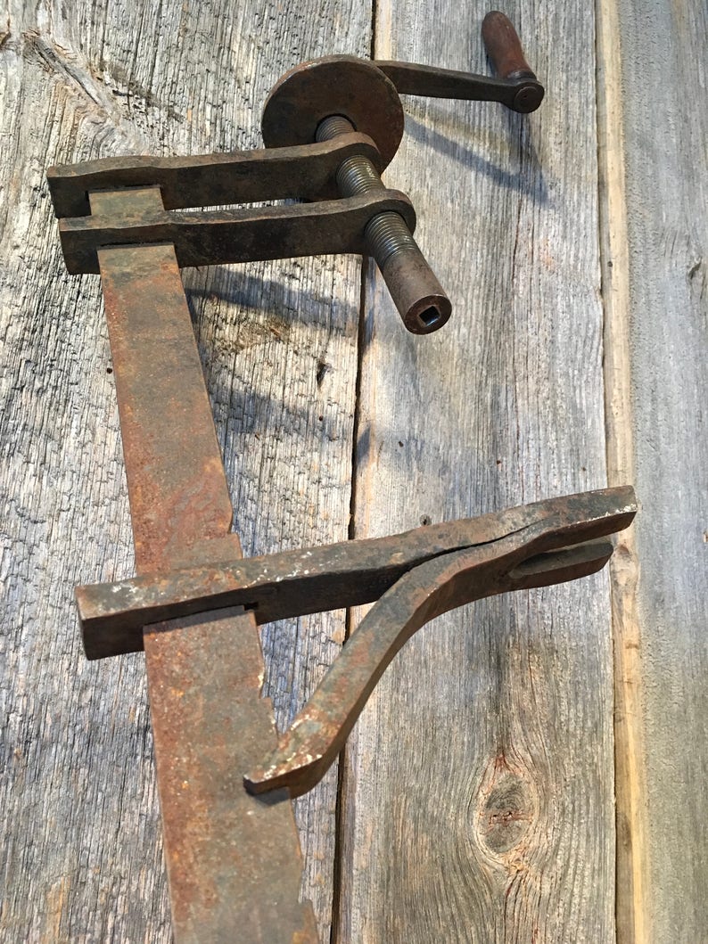 Vintage 1800s Screw Clamp Vise Woodwork Blacksmith Very Rare - Etsy