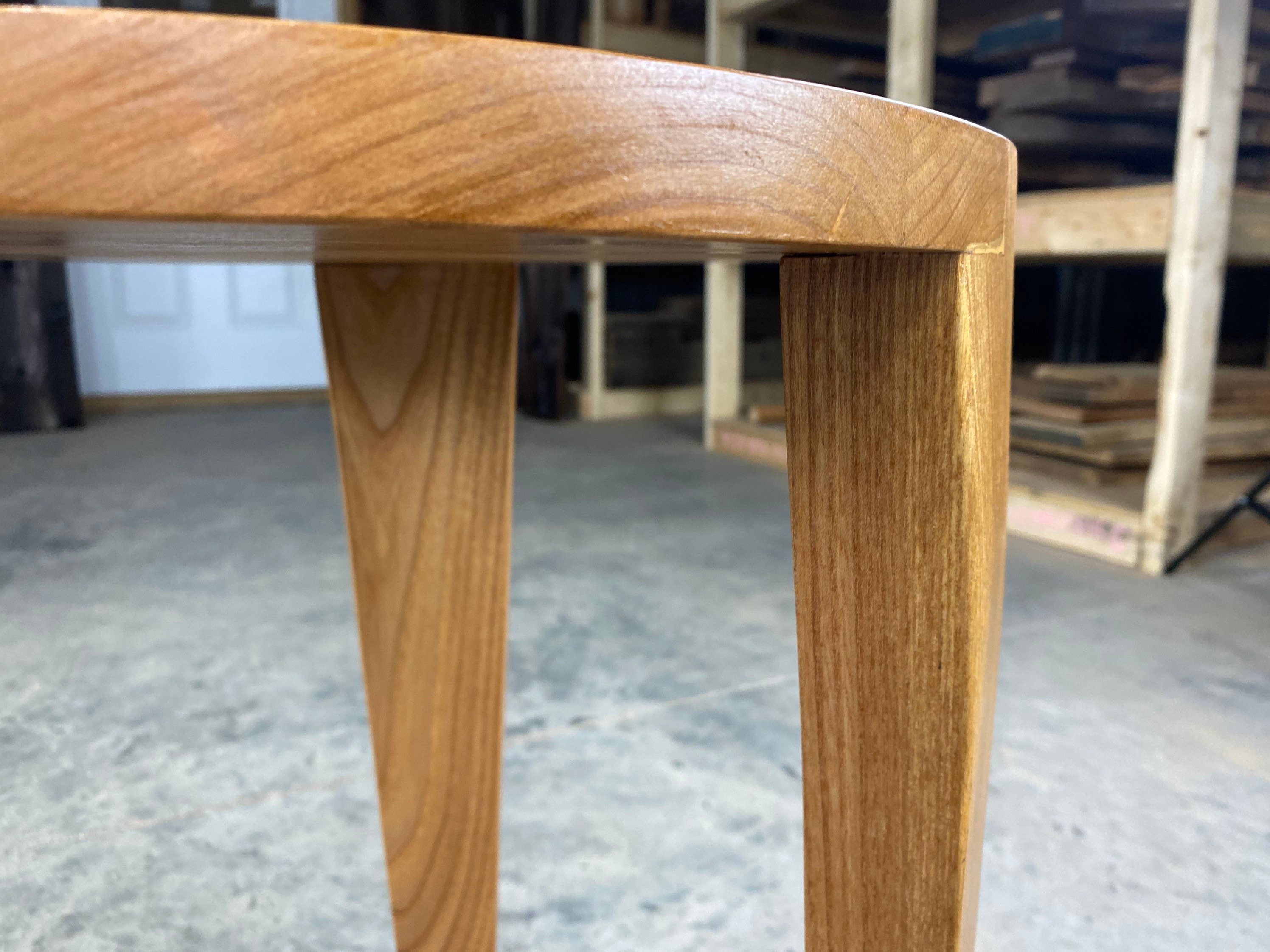 Round End Table Circle Cherry Wood Dovetail Handmade Joinery No ...