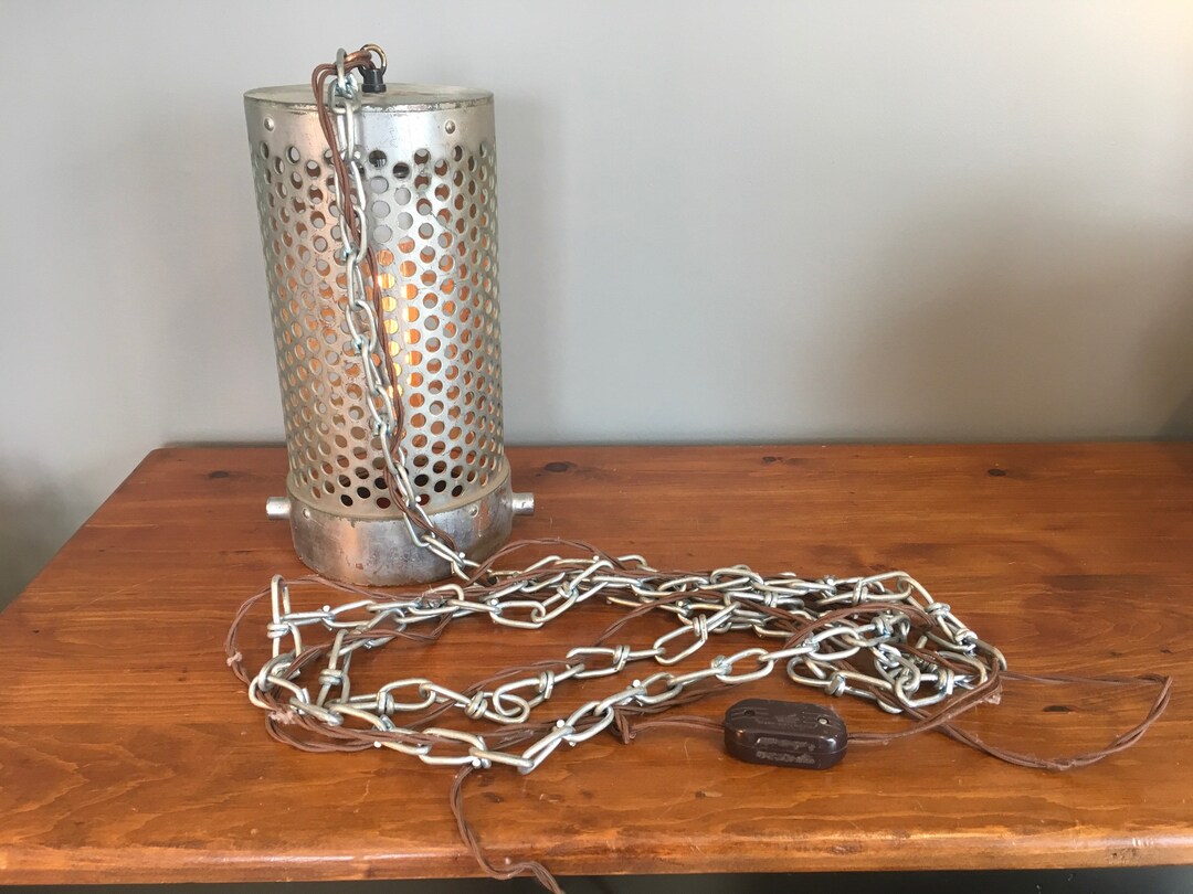 Repurposed Fire Hose Filter Lamp: Industrial Steampunk Chain Light - Etsy