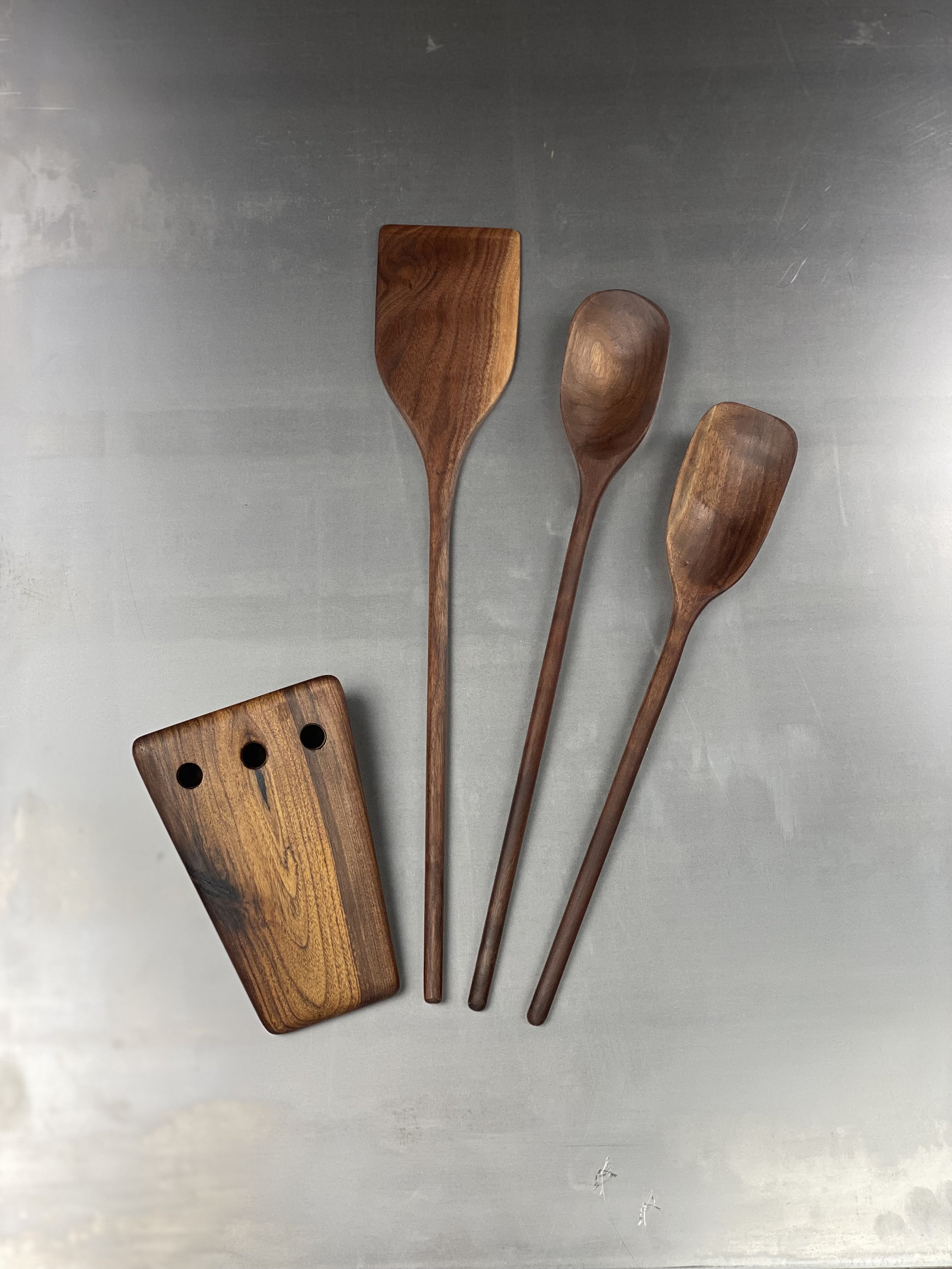 Kitchen Utensils | Wooden | Walnut | Hand Carved - Etsy