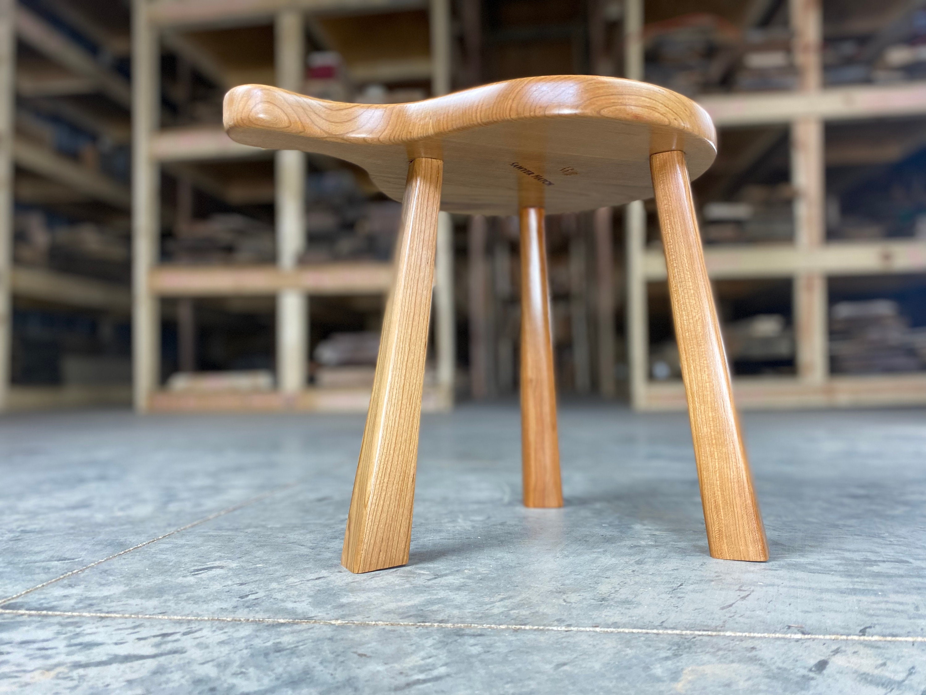 Milk Stool Cherry Wood Foot Stool Plant Stanf - Etsy