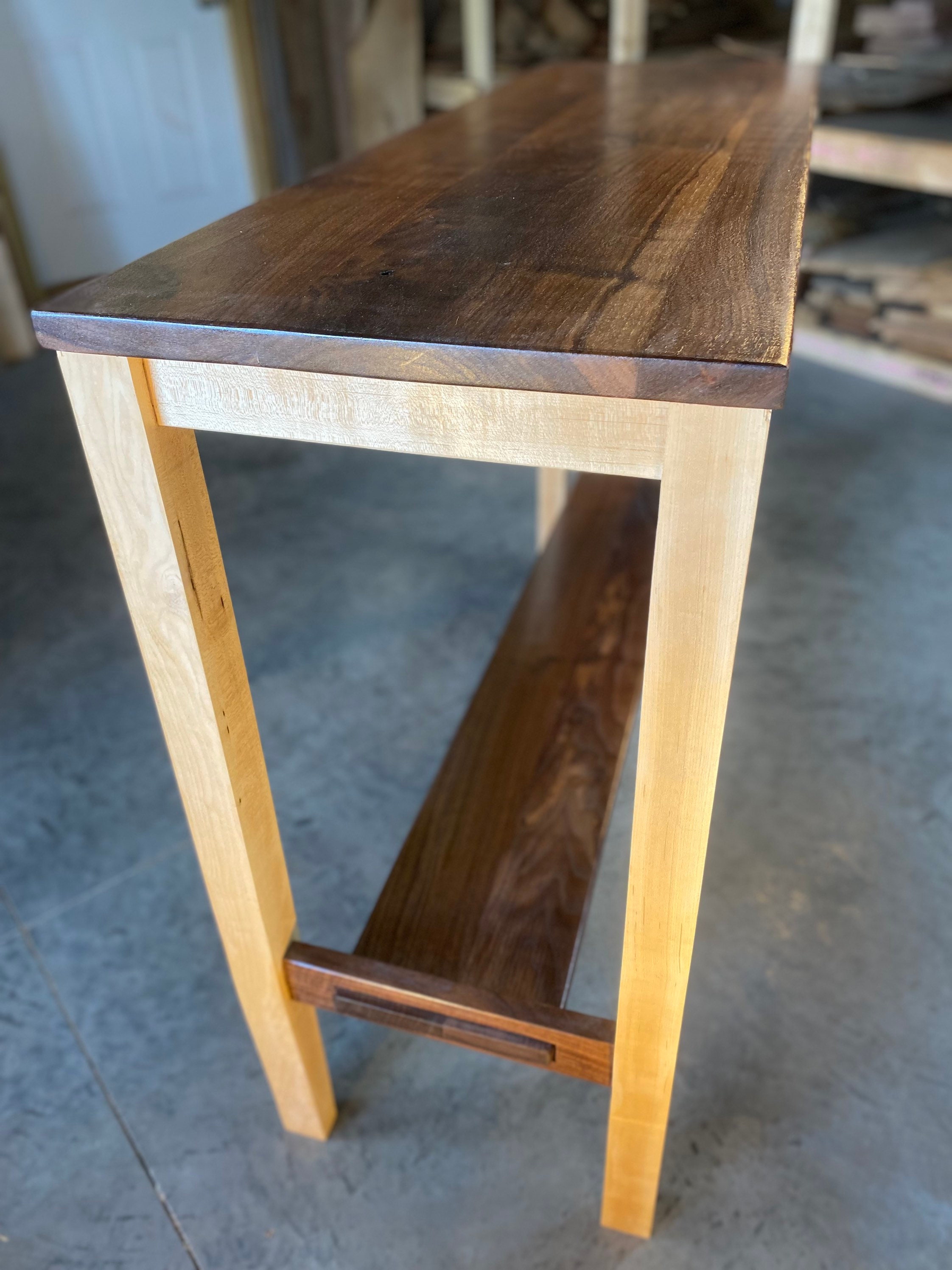 Sofa Table | Walnut | Maple | Entryway Table | Joinery | No Fasteners ...