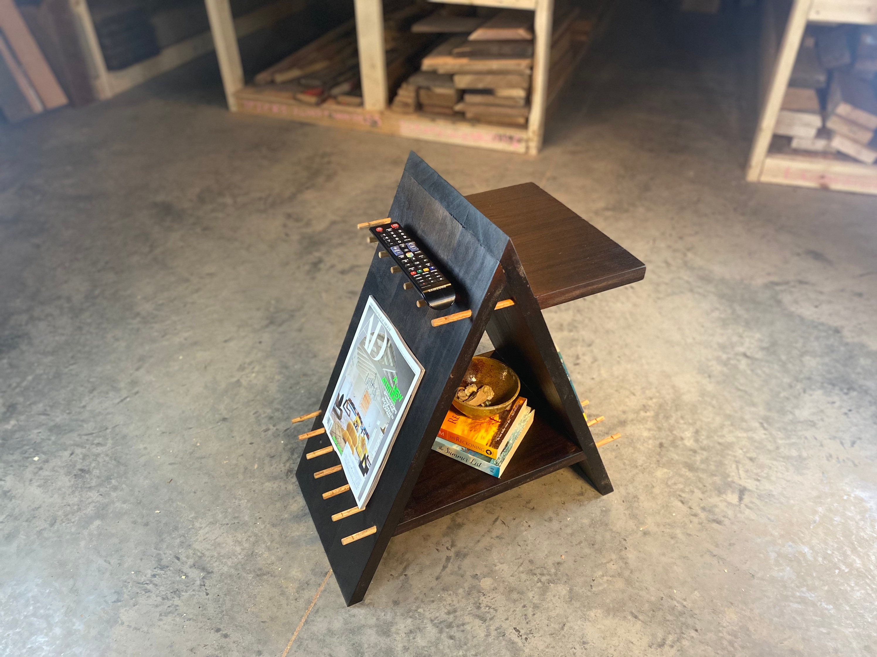 End Table Burnt Teak Wood Sho Sugi Ban Unique Sofa Table Night Stand - Etsy