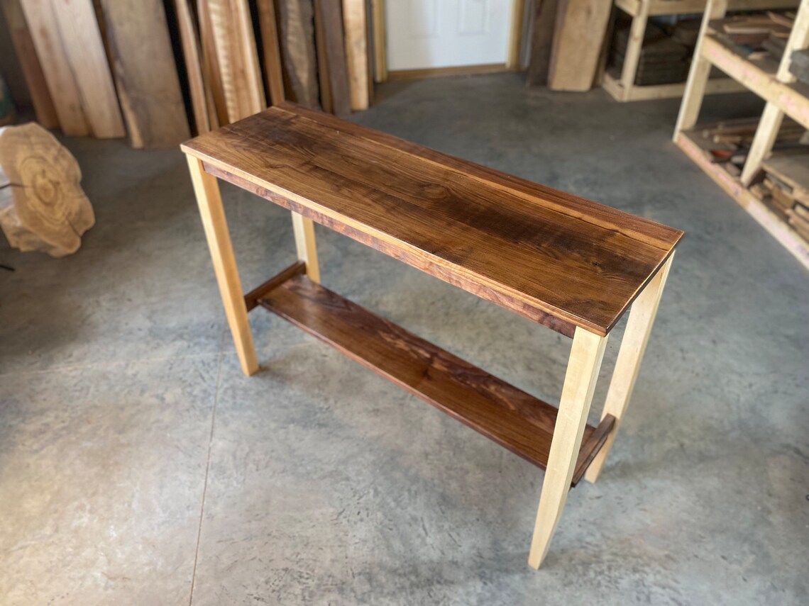 Sofa Table | Walnut | Maple | Entryway Table | Joinery | No Fasteners ...