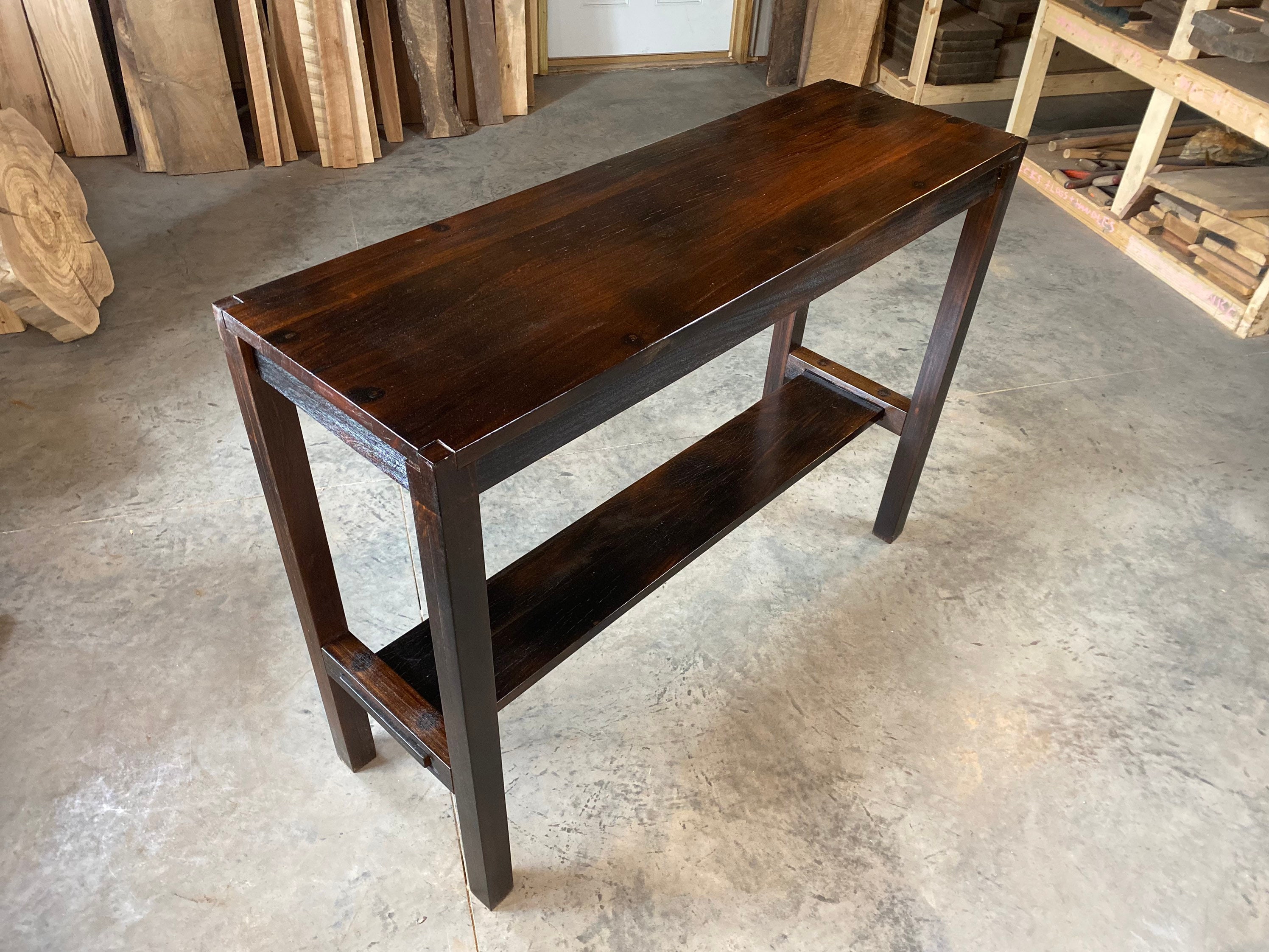 Sofa Table Torched Teak Wood Sho Sugi Ban Entryway Table Joinery No ...