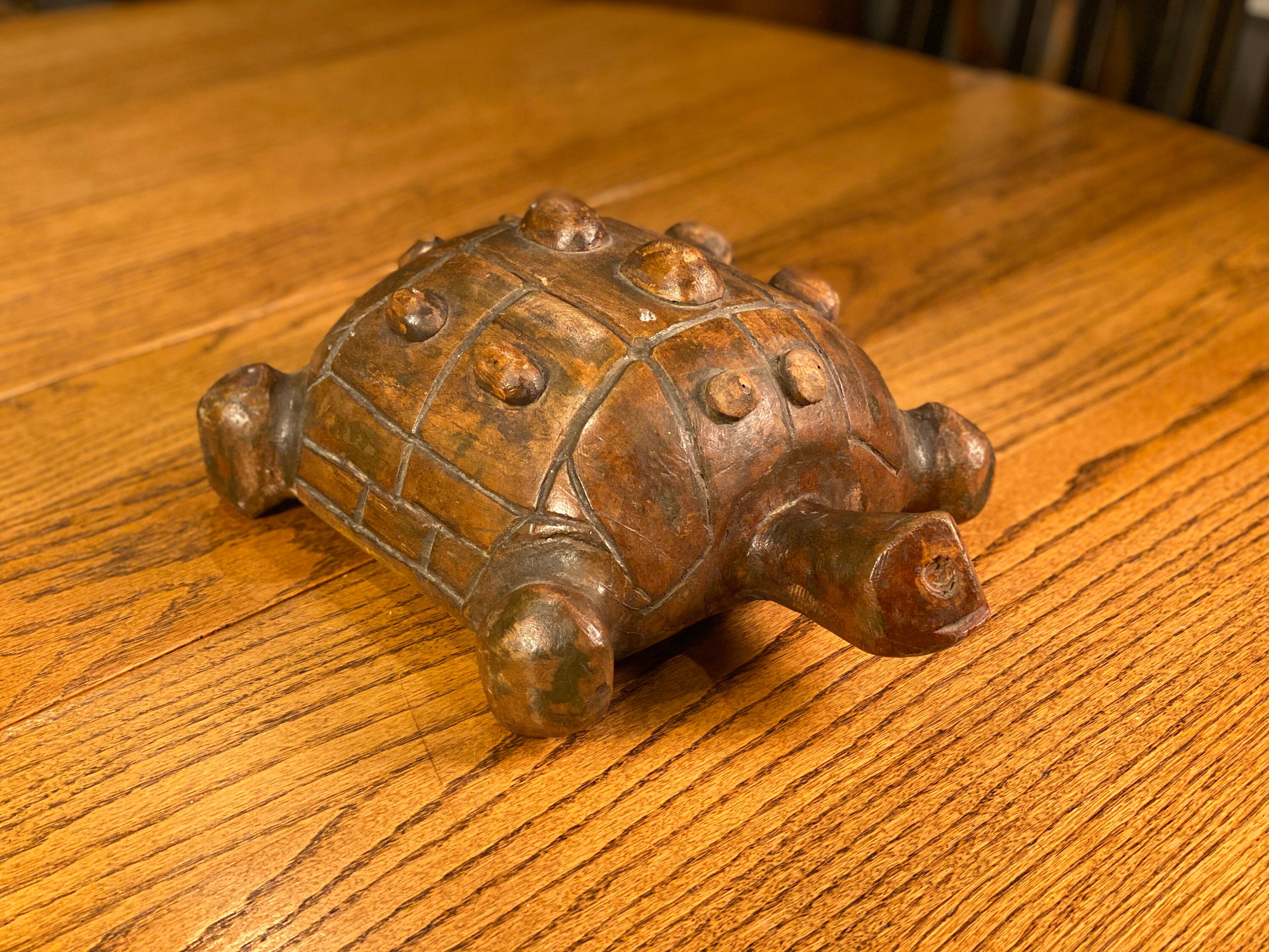 Art & Collectibles Figurines & Knick Knacks Hand Carved Vintage Turtle ...