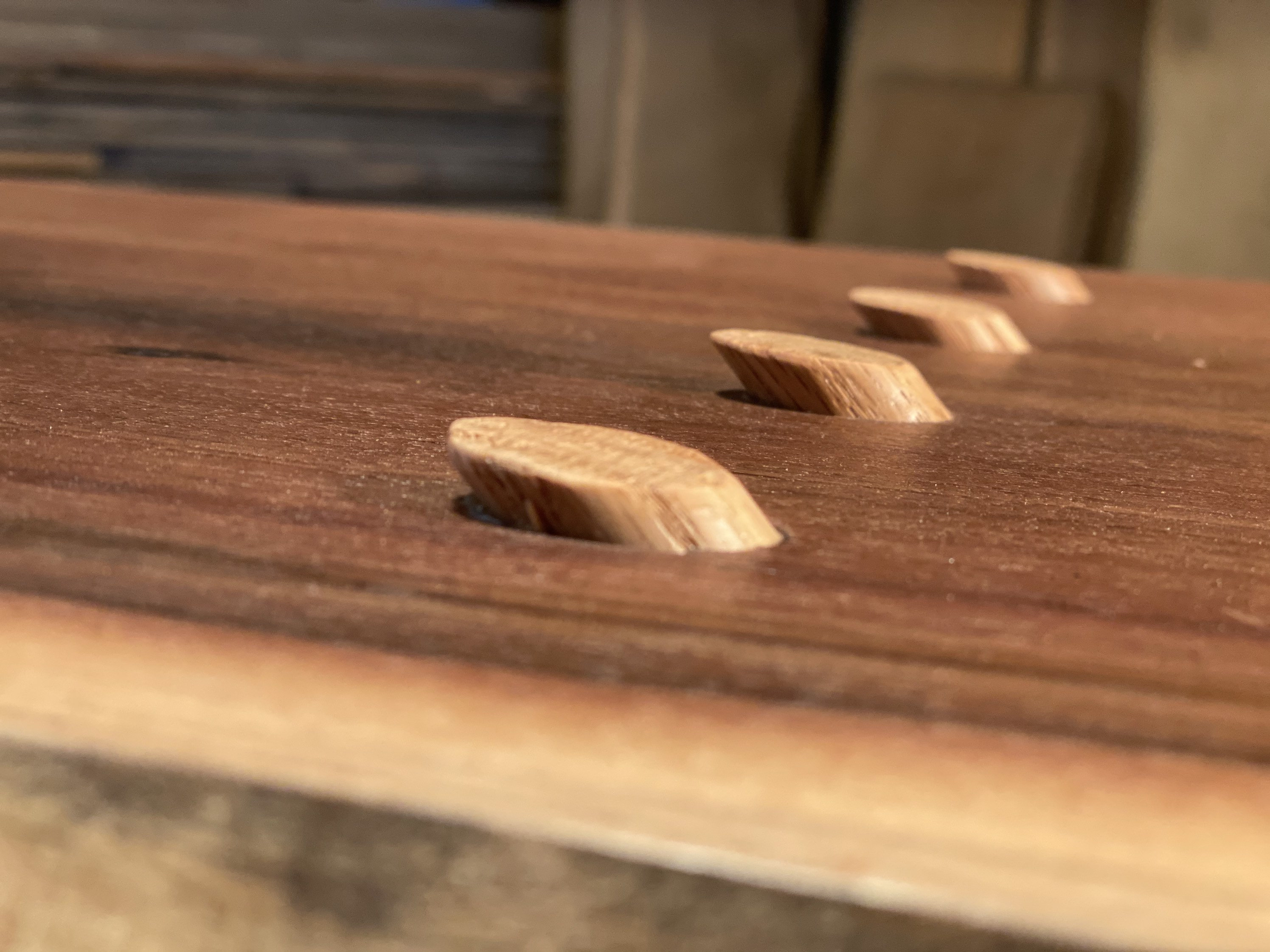 Walnut Waterfall Bench: Handmade Solid Slab Bench With Reclaimed Barn ...