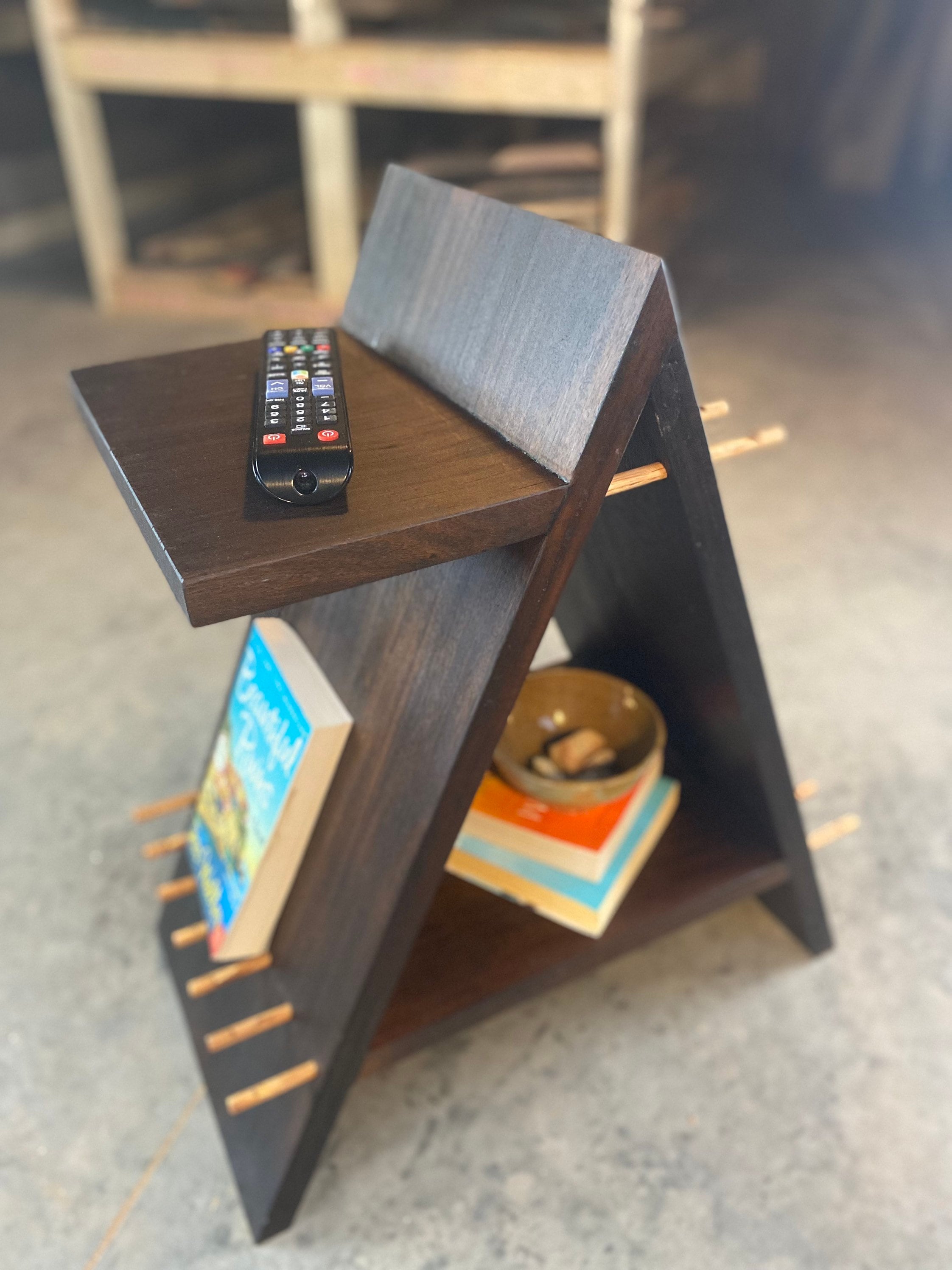 End Table Burnt Teak Wood Sho Sugi Ban Unique Sofa Table Night Stand - Etsy