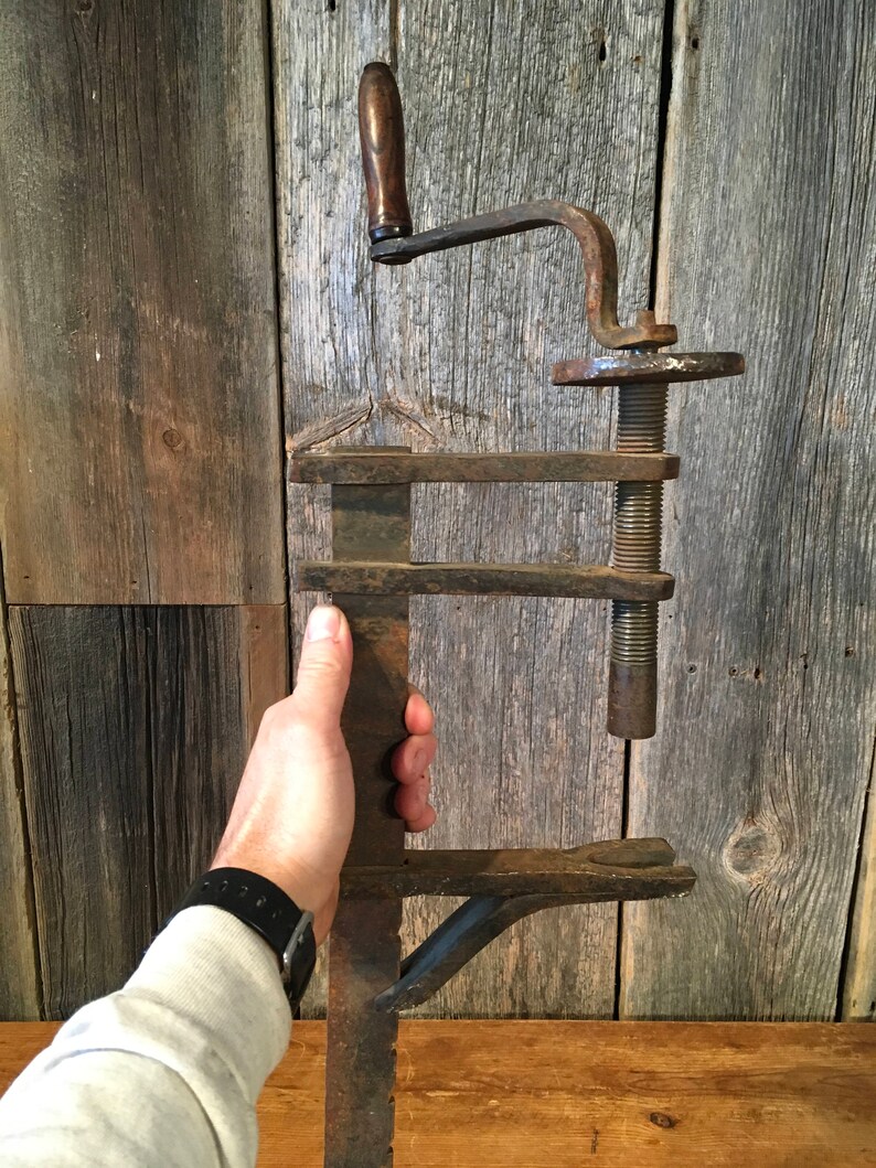 Vintage 1800s Screw Clamp Vise Woodwork Blacksmith Very Rare - Etsy