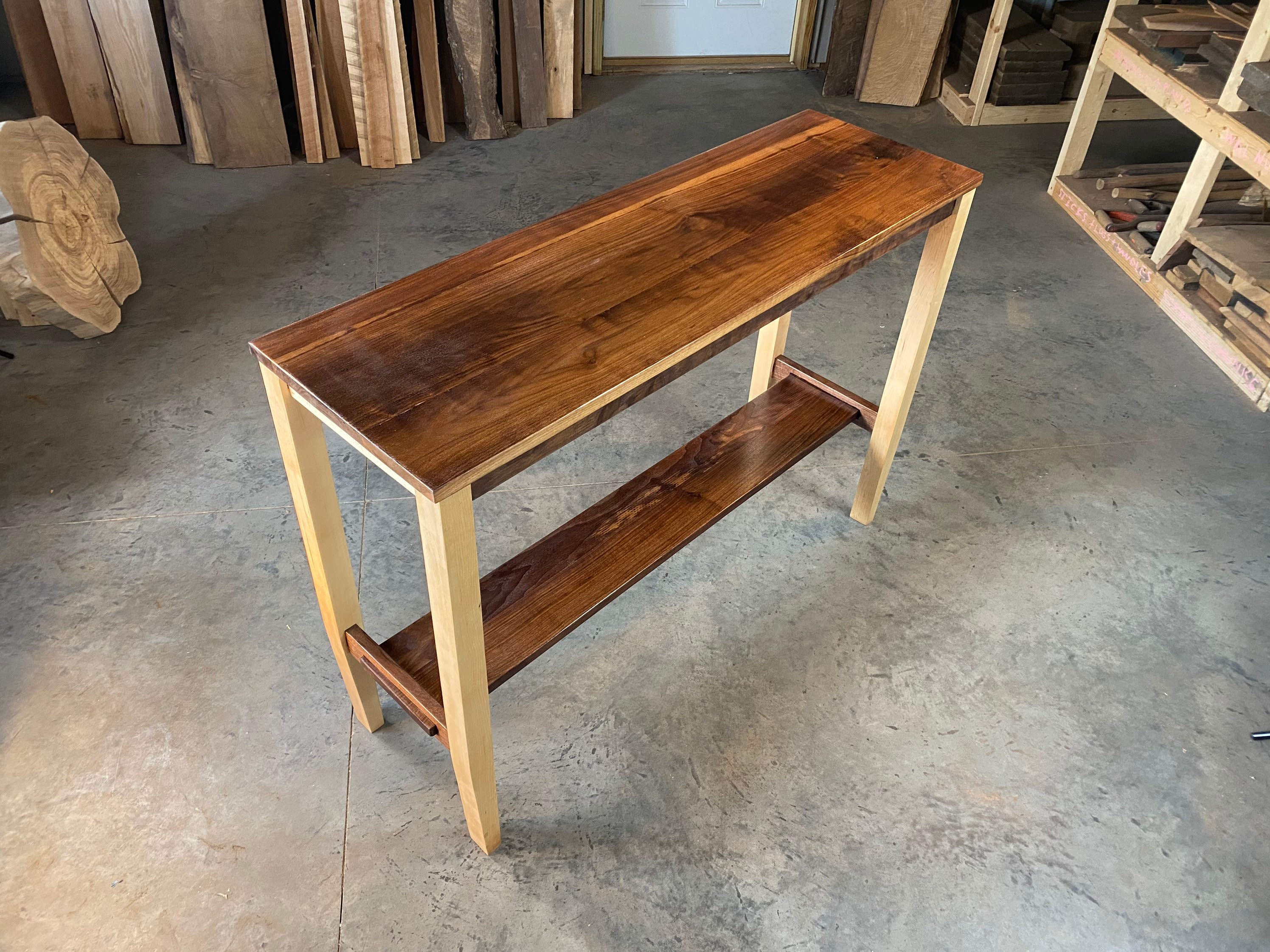 Sofa Table | Walnut | Maple | Entryway Table | Joinery | No Fasteners ...