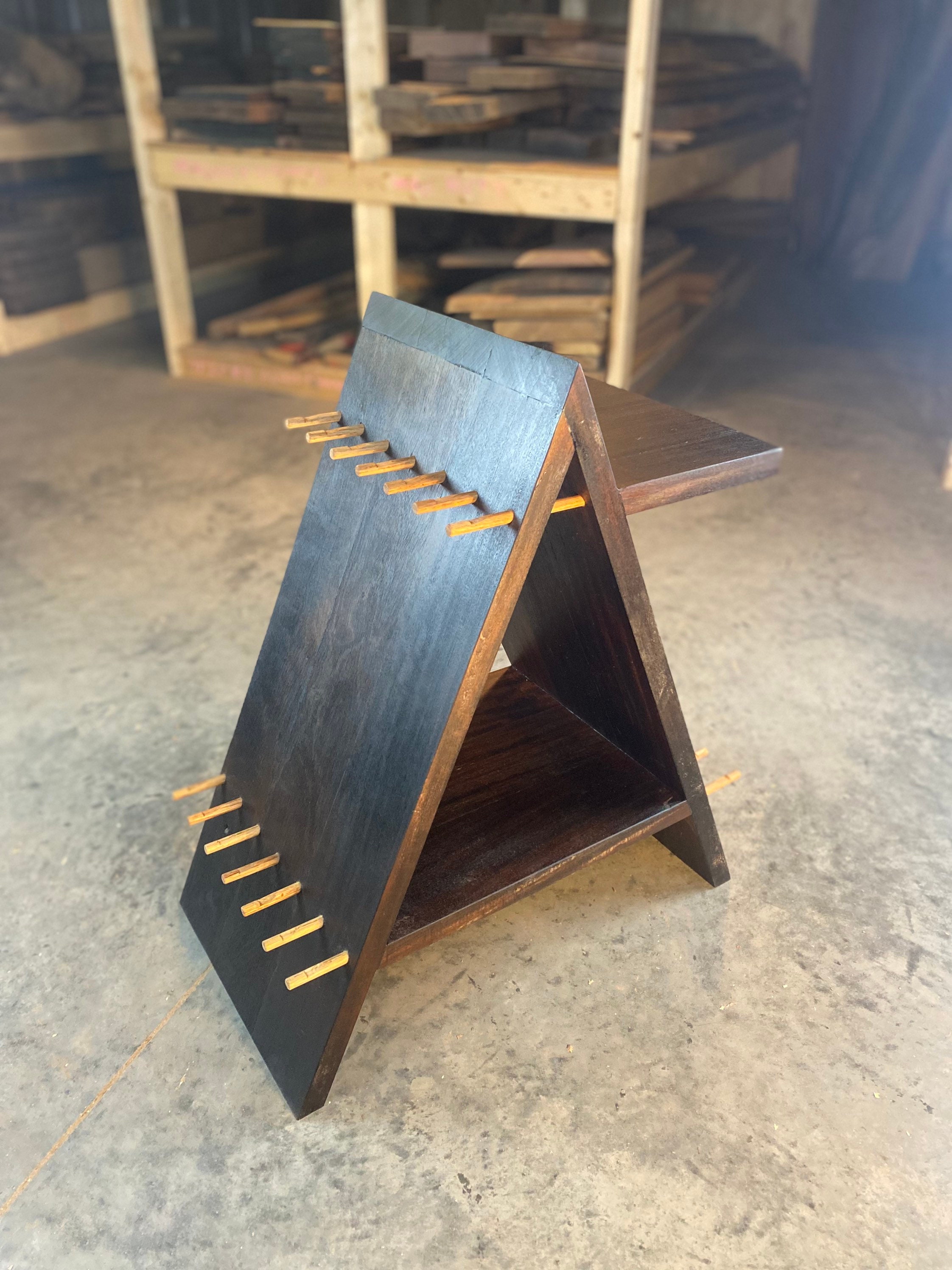 End Table Burnt Teak Wood Sho Sugi Ban Unique Sofa Table Night Stand - Etsy