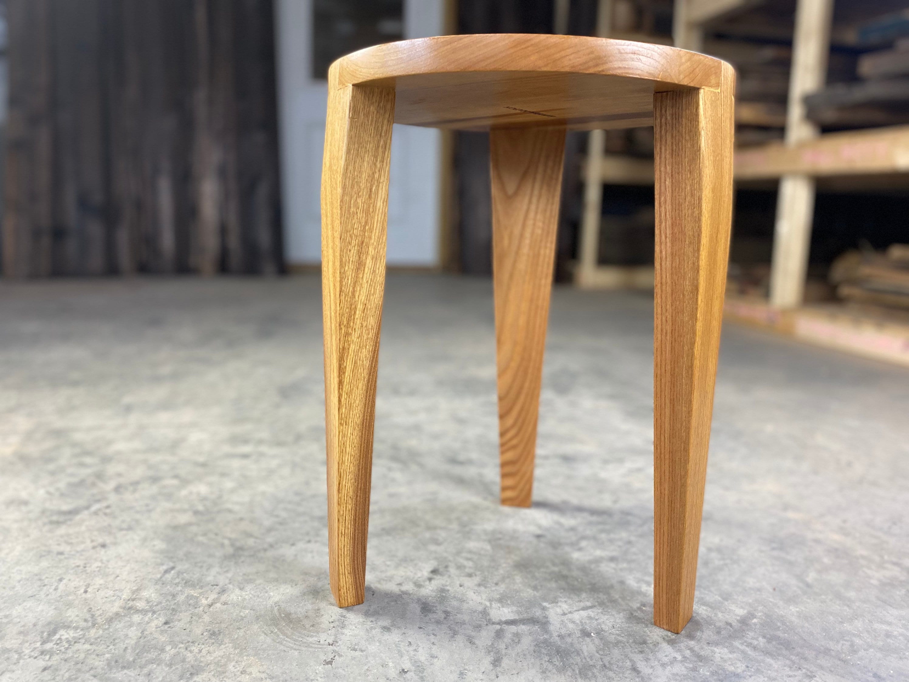 Round End Table Circle Cherry Wood Dovetail Handmade Joinery No ...