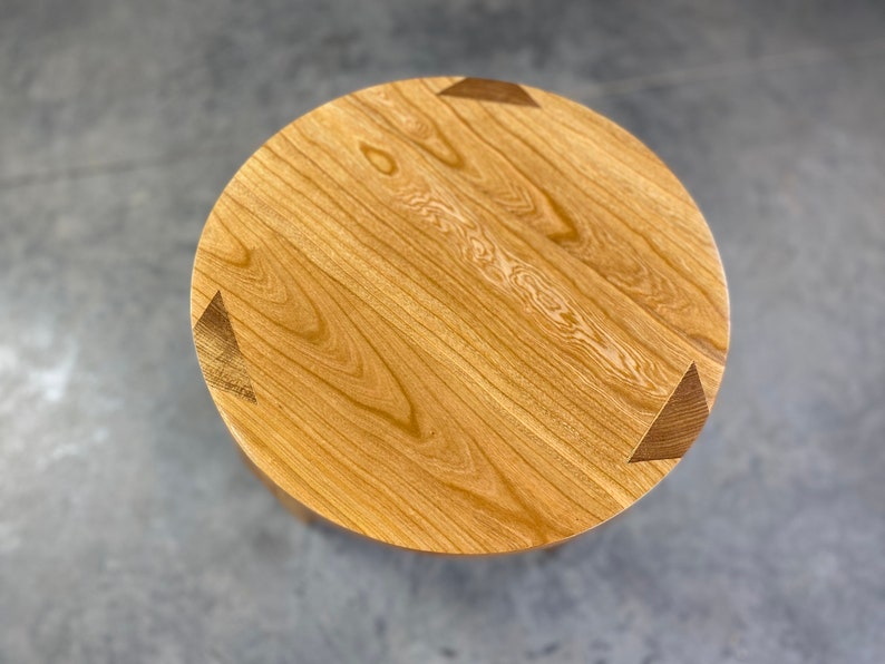 Round End Table | Circle | Cherry | Wood | Dovetail | Handmade ...