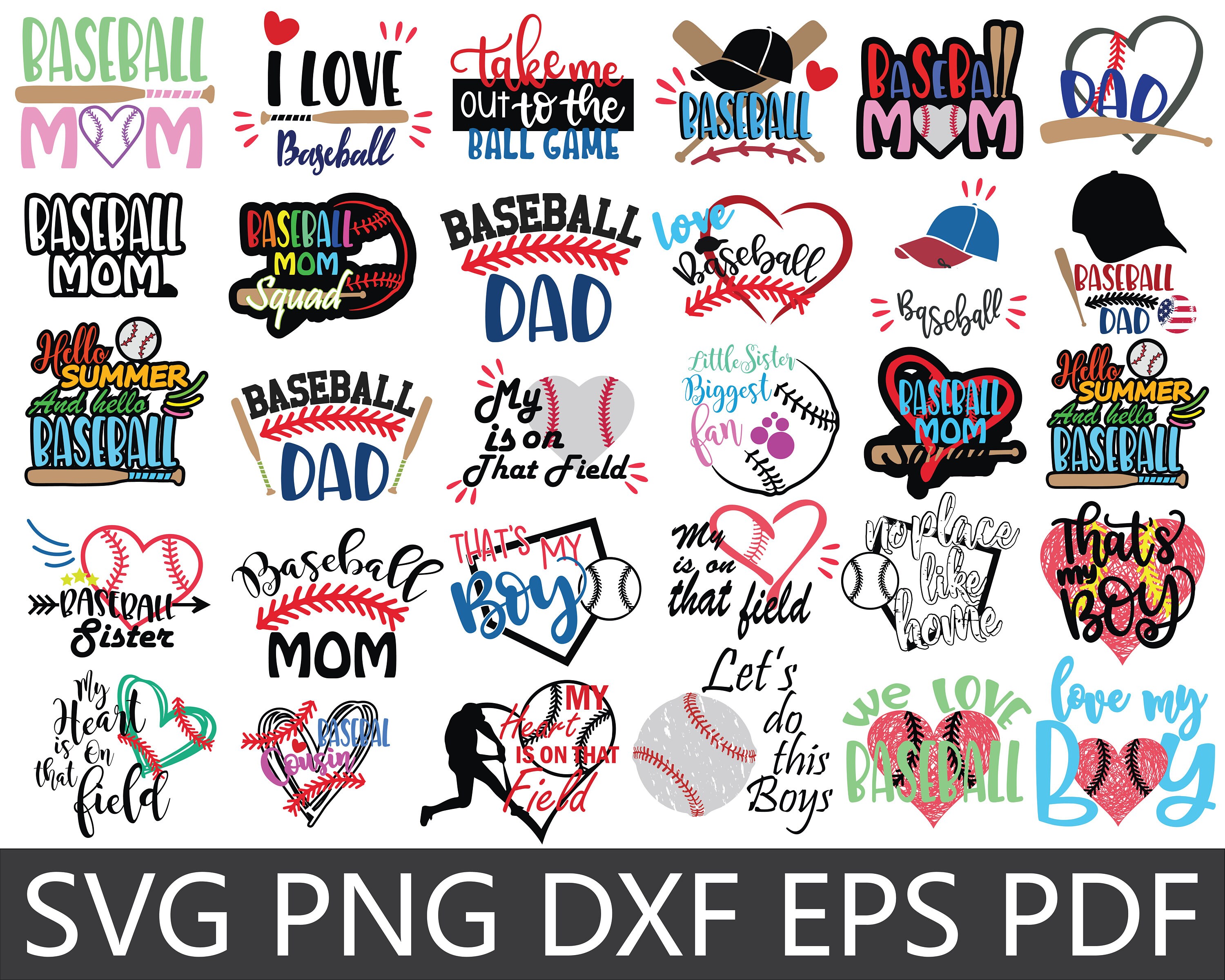 Baseball SVG Bundle: 115 Designs for Cricut (digital Download) - Etsy