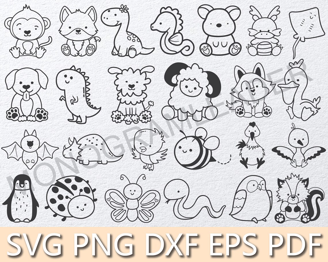 Animal Doodle SVG Bundle Animal Svg Doodle Svg Safari - Etsy UK