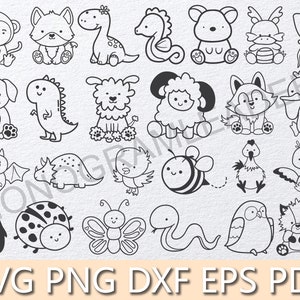 Tier Doodle SVG Bundle Tier svg Doodle svg Safari Tier svg Bauernhof ...