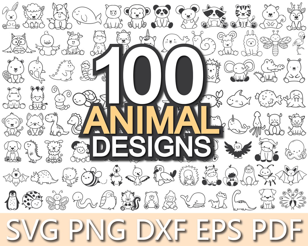 Tier Doodle SVG Bundle Tier svg Doodle svg Safari Tier svg Bauernhof ...