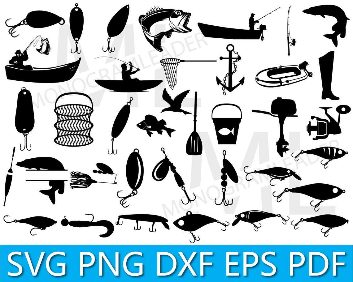 Fishing SVG Fishing Bundle SVG Fishing Lure Svg Bass Svg - Etsy