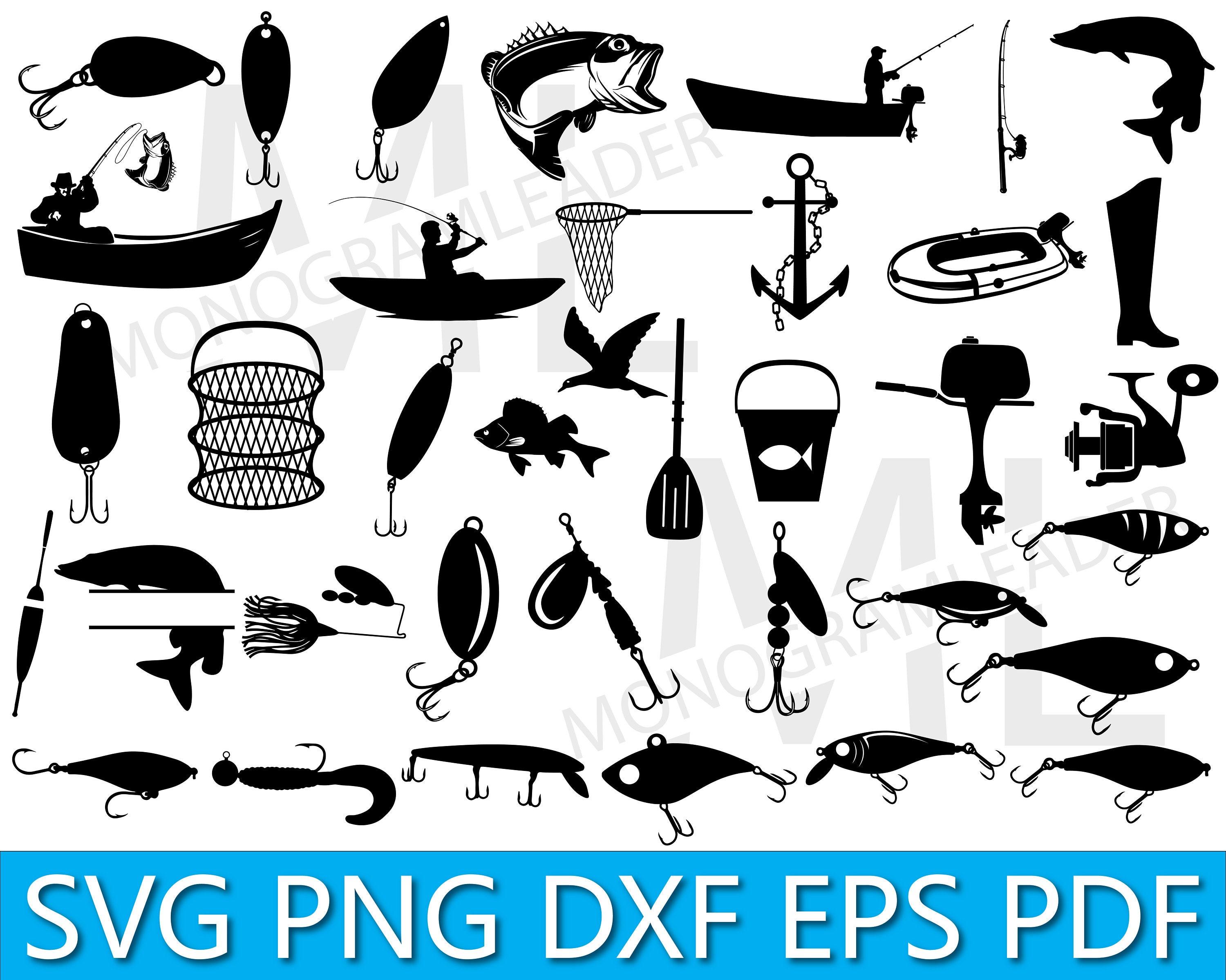 Fishing SVG Fishing Bundle SVG Fishing Lure Svg Bass Svg - Etsy