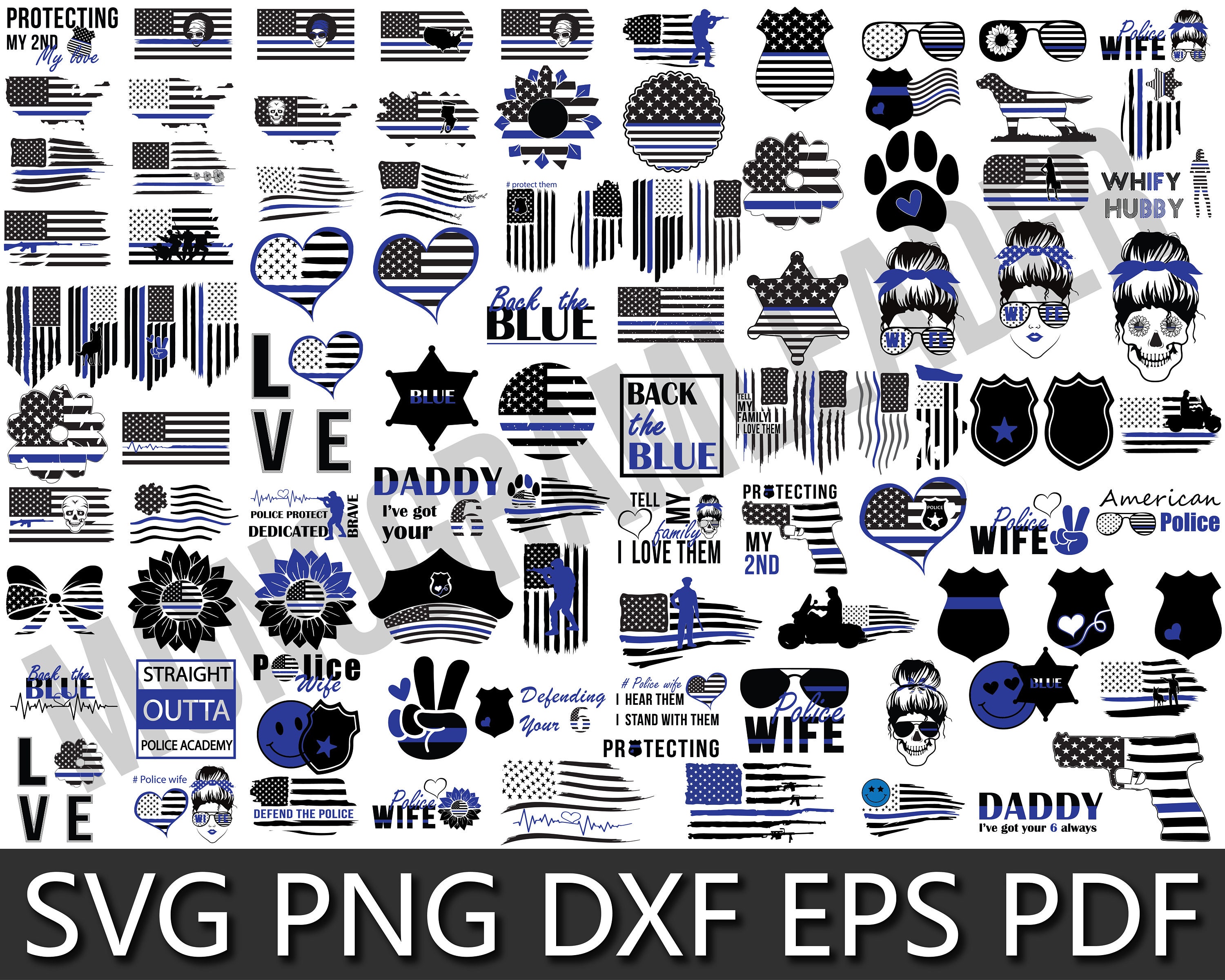 Police SVG Bundle Police Flag Svg Thin Blue Line Svg - Etsy Australia