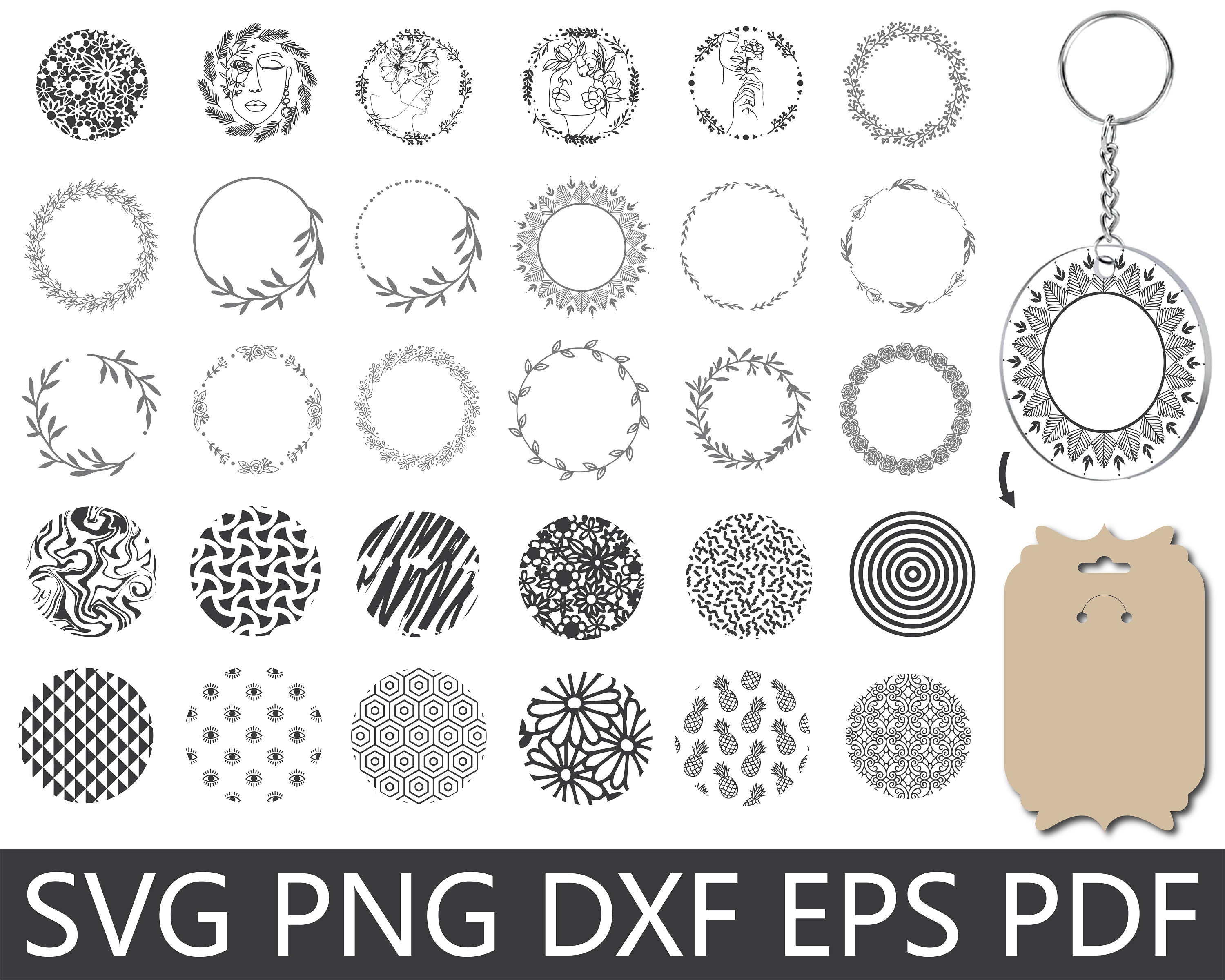 Keychain Svg Keychain Bundle Svg Keychain Pattern SVG - Etsy Australia