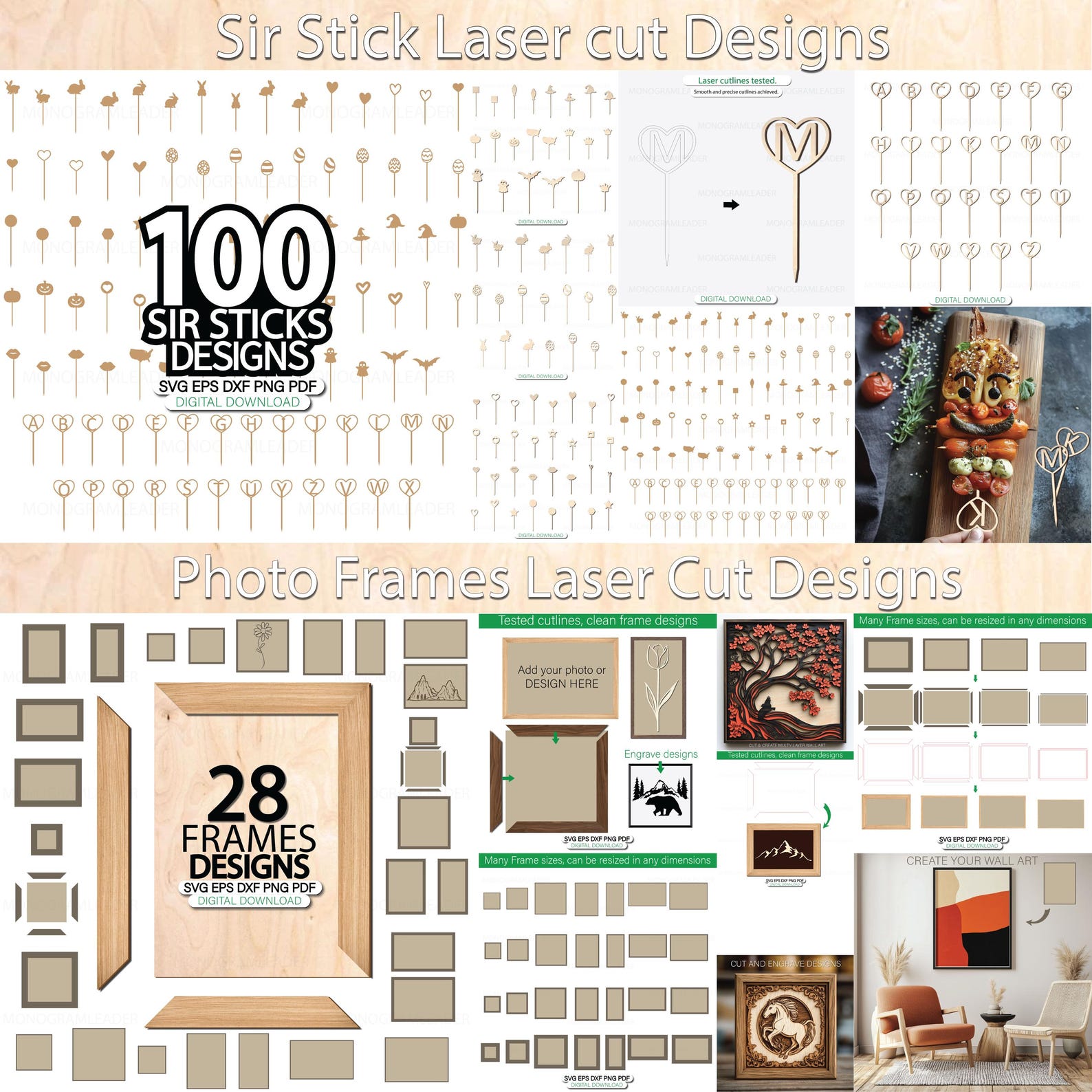 Mega Laser Cut File Bundle SVG, Multilayer Laser Cut File Svg, Laser ...
