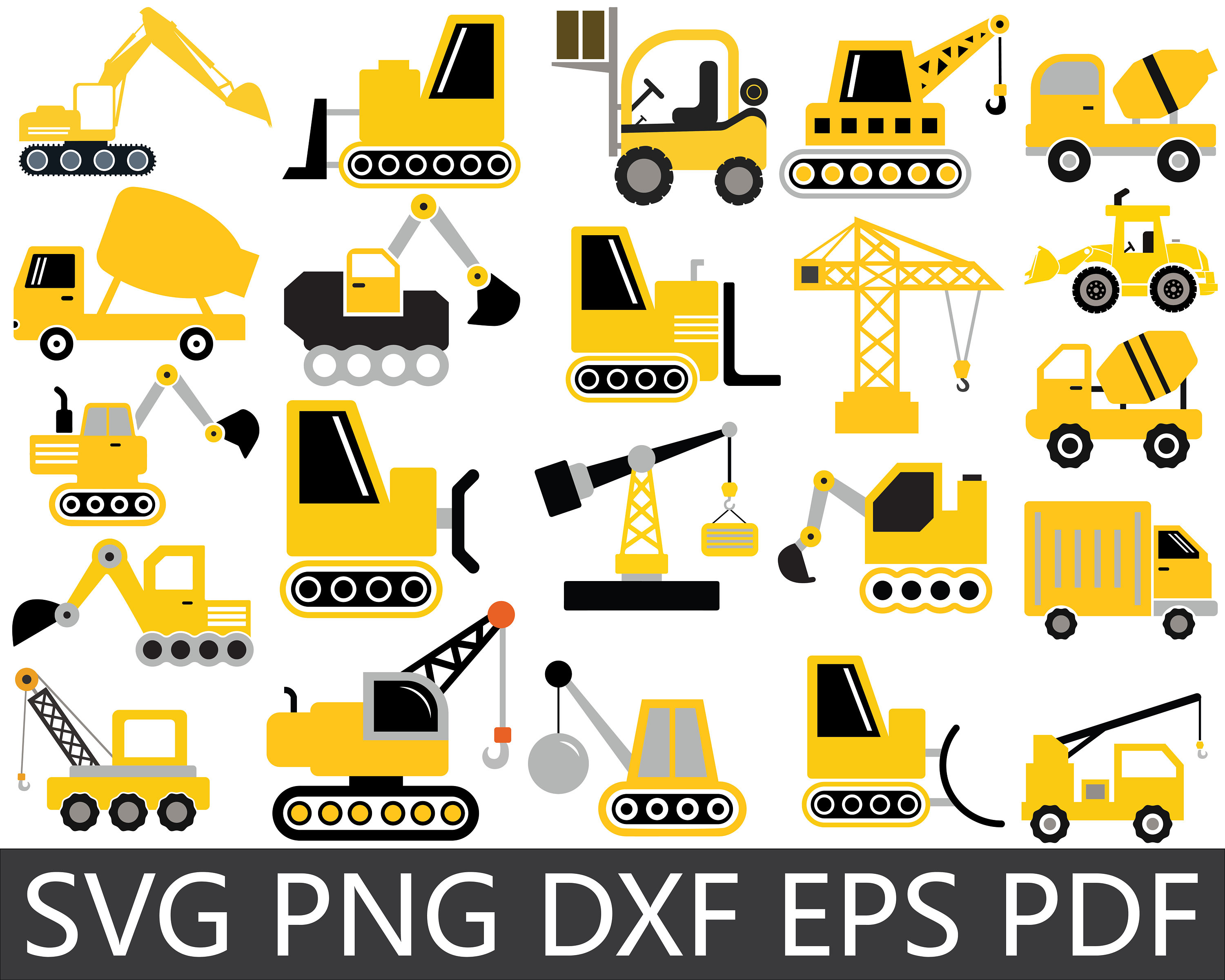 Construction Svg Trucks Svg Files Excavator Svg Dump Truck - Etsy Australia