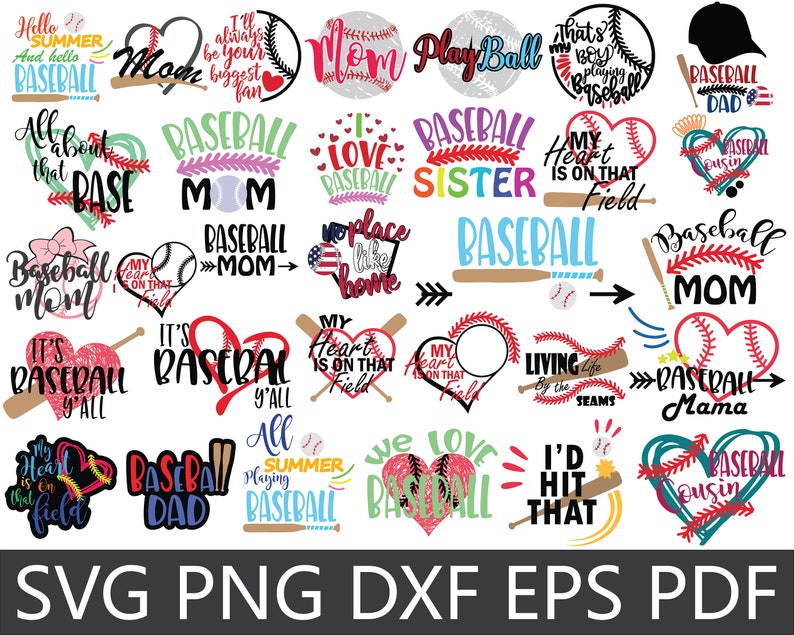 Baseball SVG Bundle: 115 Designs for Cricut (digital Download) - Etsy