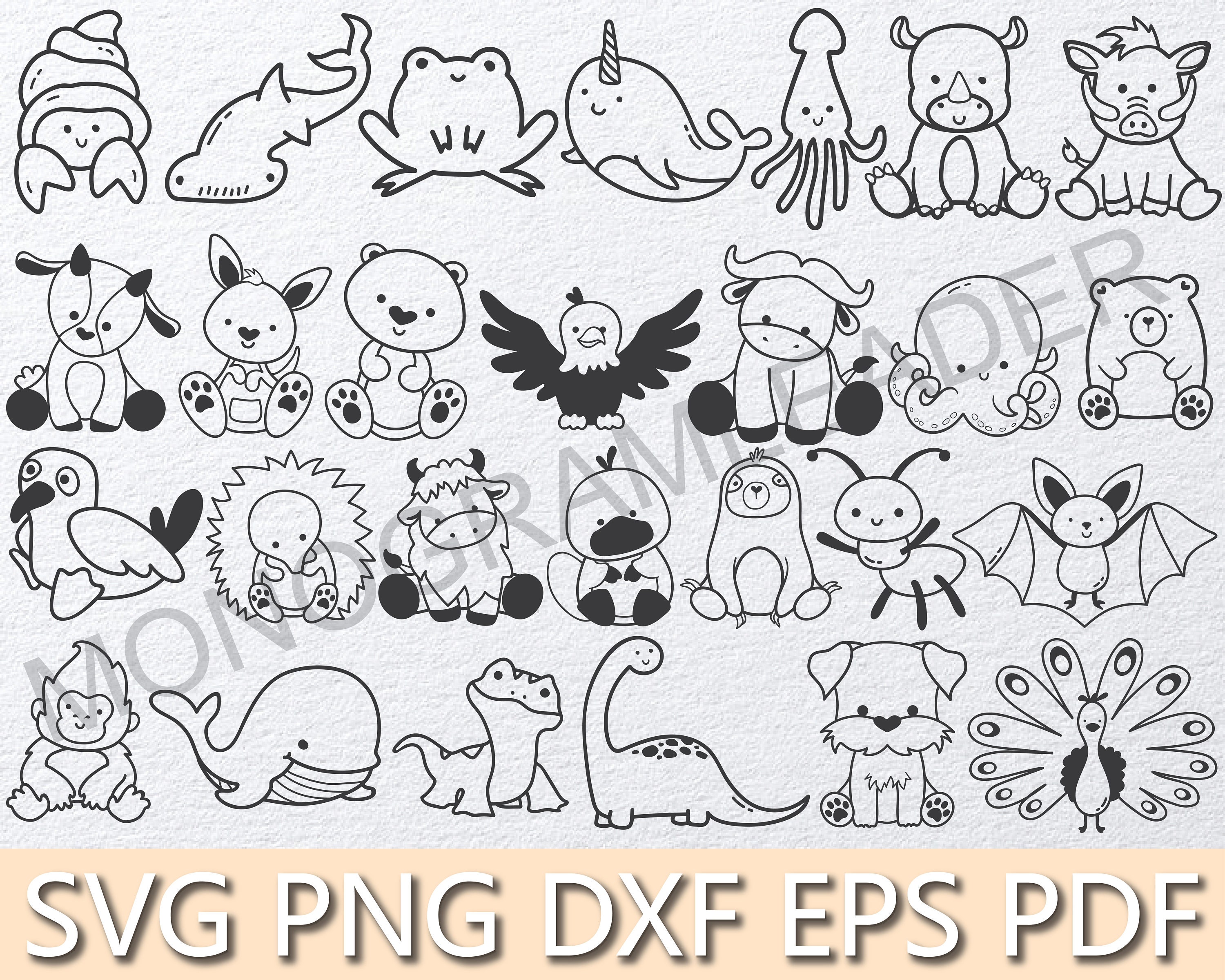 Animal Doodle SVG Bundle Animal Svg Doodle Svg Safari - Etsy Australia