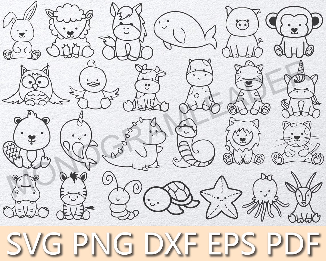 Animal Doodle SVG Bundle Animal Svg Doodle Svg Safari - Etsy UK