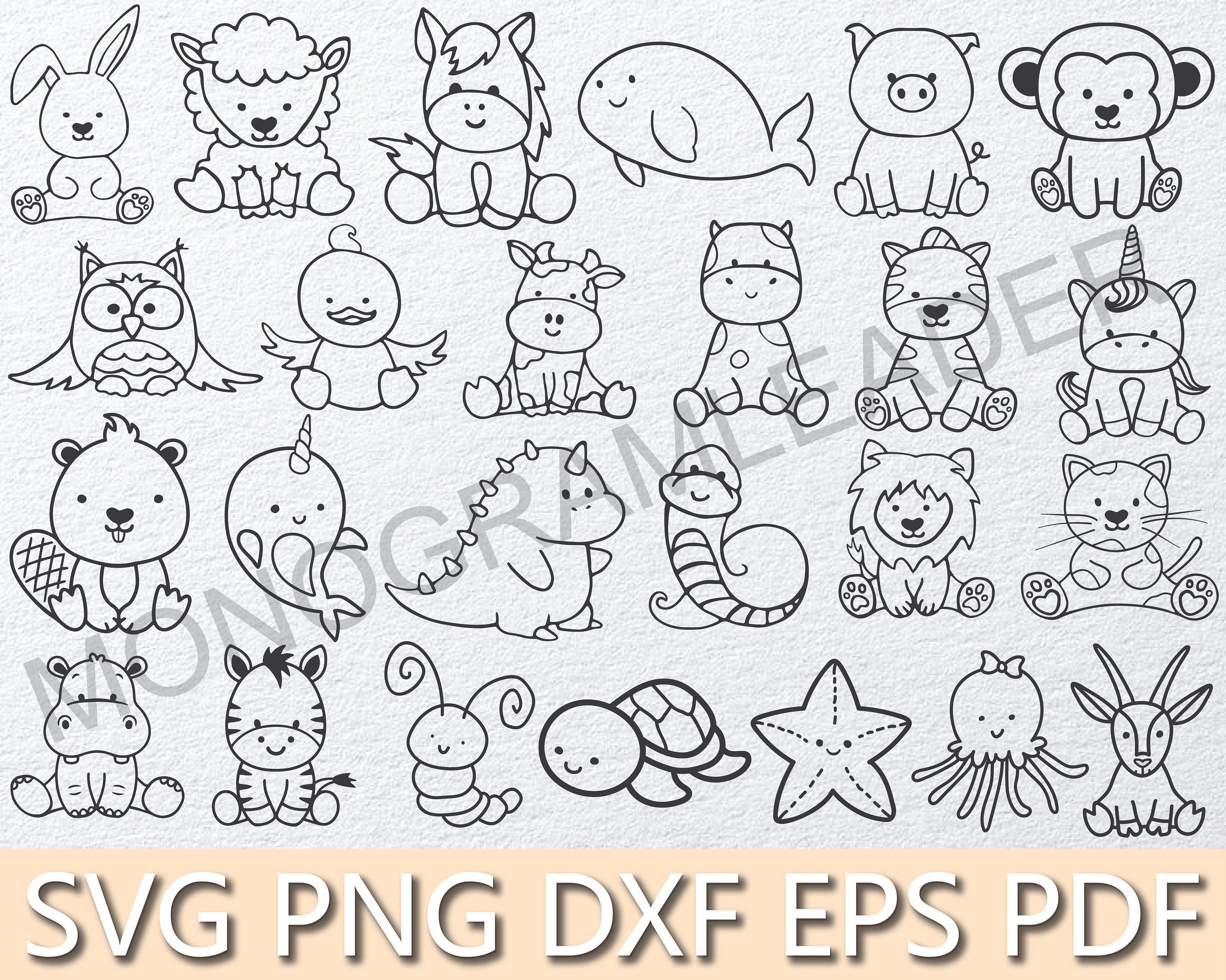 Tier Doodle SVG Bundle Tier svg Doodle svg Safari Tier - Etsy.de