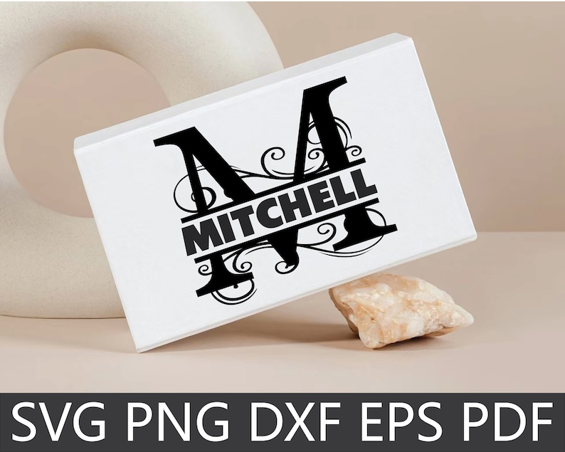 Split Monogram SVG Split Monogram Frame Alphabet SVG - Etsy