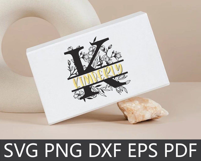 Split Monogram SVG Split Monogram Frame Alphabet SVG - Etsy