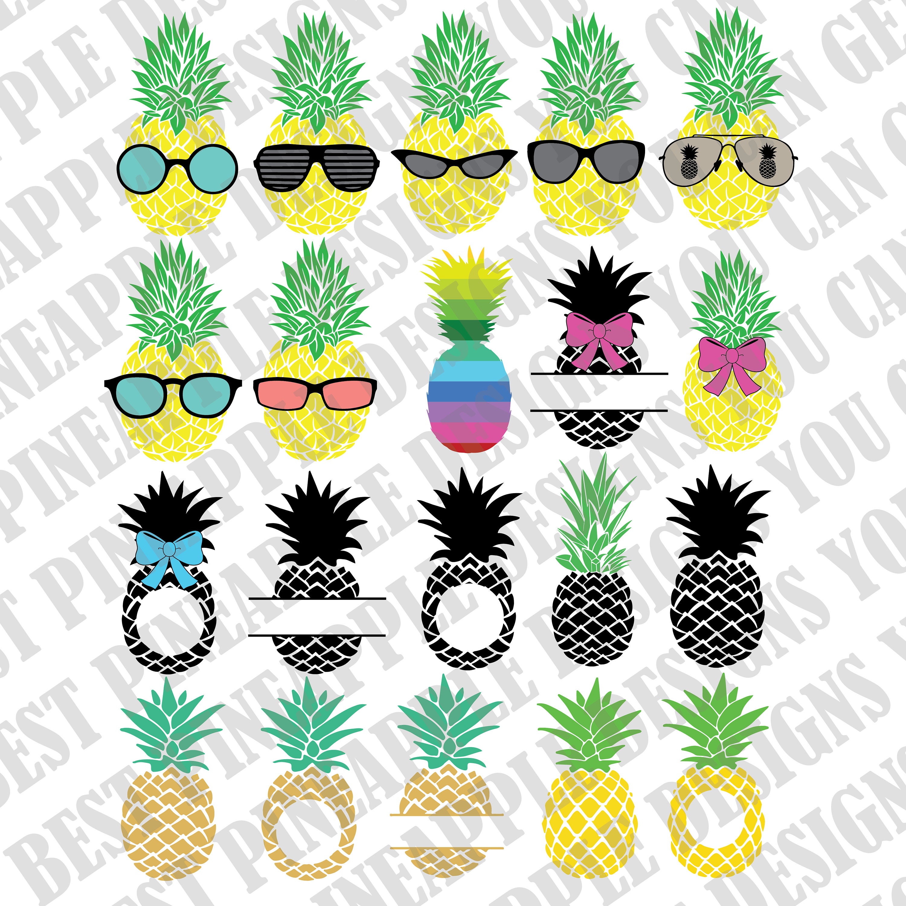 Pineapple SVG Pineapple Bundle Svg Pineapple Clipart Cricut - Etsy
