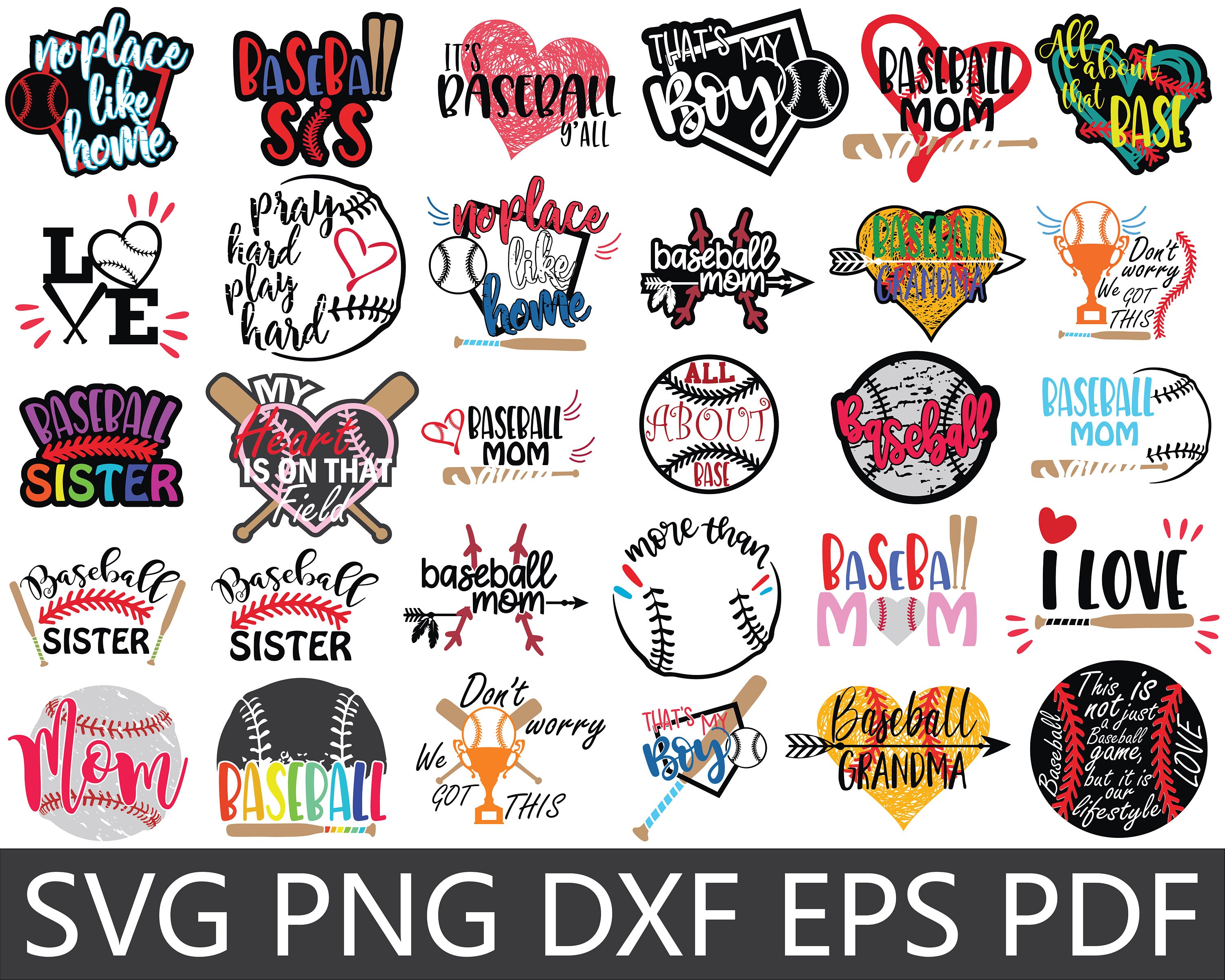 Baseball SVG Bundle: 115 Designs for Cricut (digital Download) - Etsy