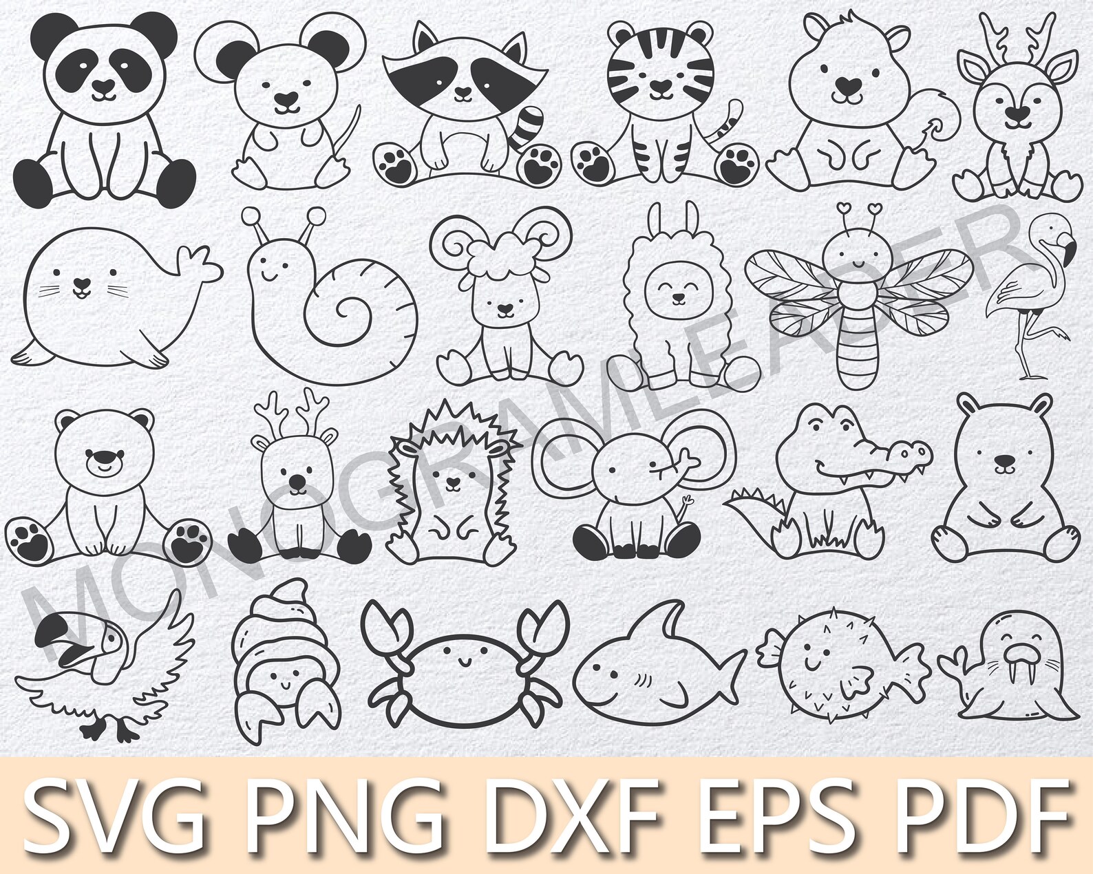 Animal Doodle SVG Bundle Animal Svg Doodle Svg Safari - Etsy UK