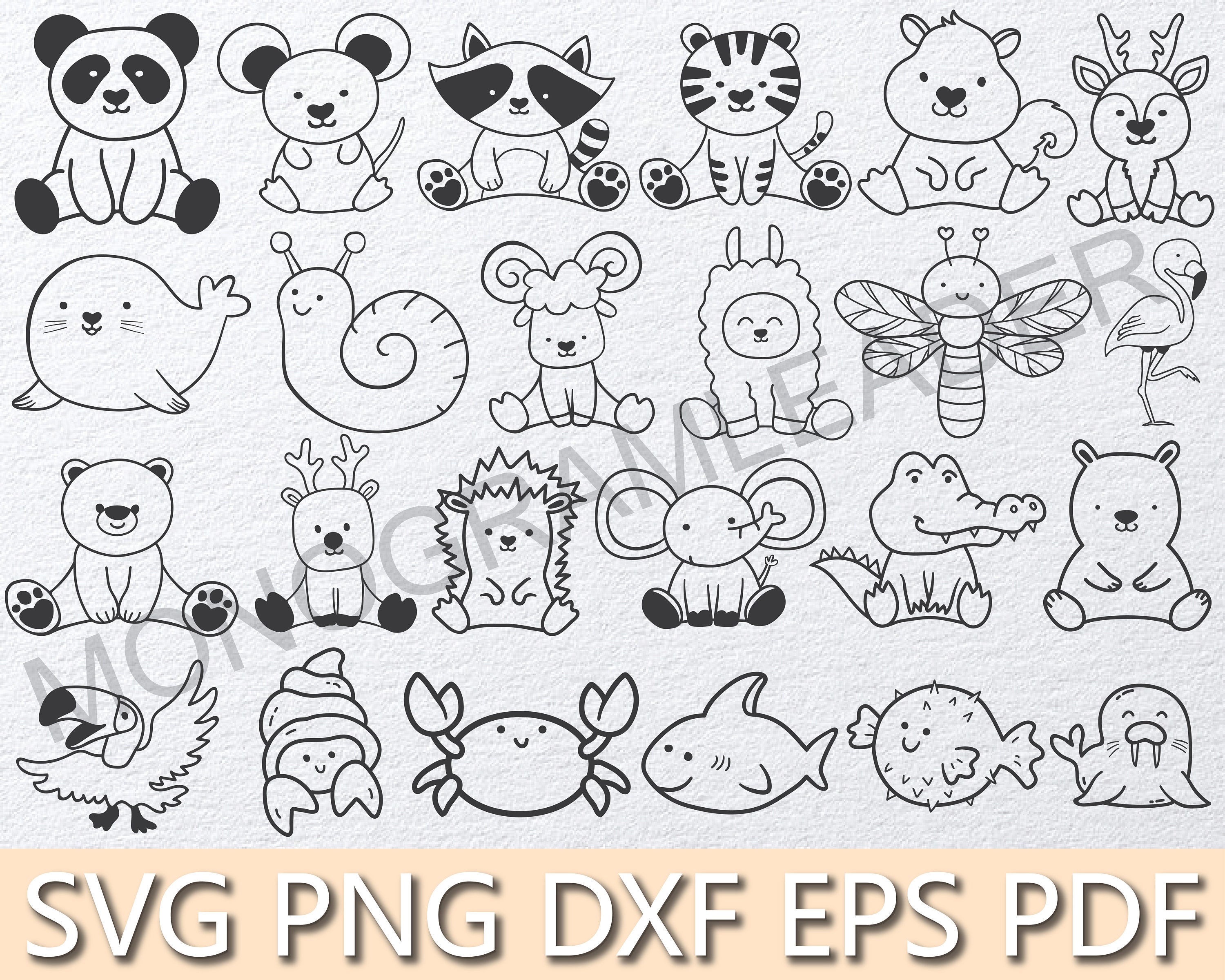 Tier Doodle SVG Bundle Tier svg Doodle svg Safari Tier - Etsy.de