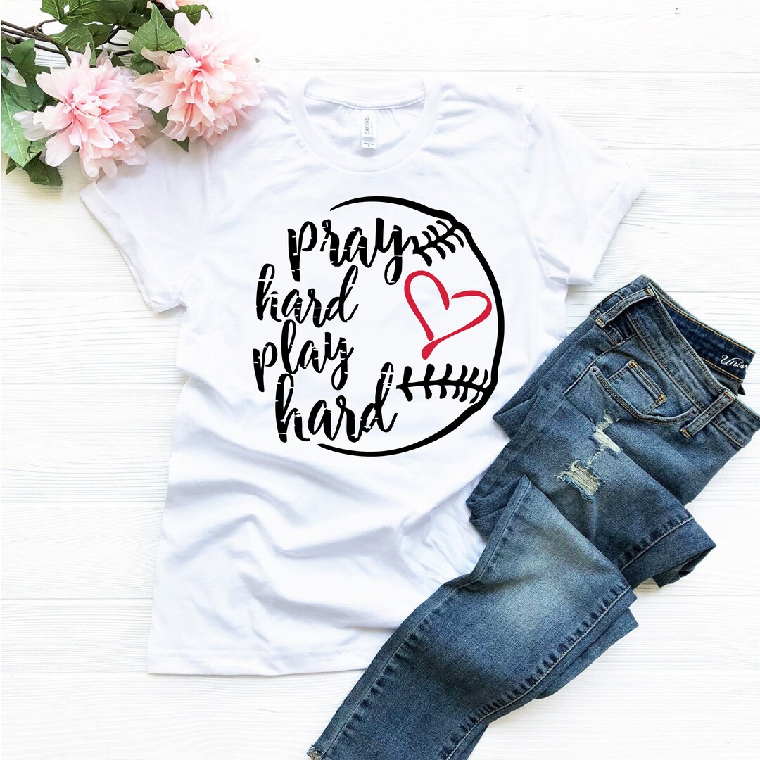 Baseball Svg, Pray Hard Play Hard Svg, Baseball Svg Baseball, Baseball ...