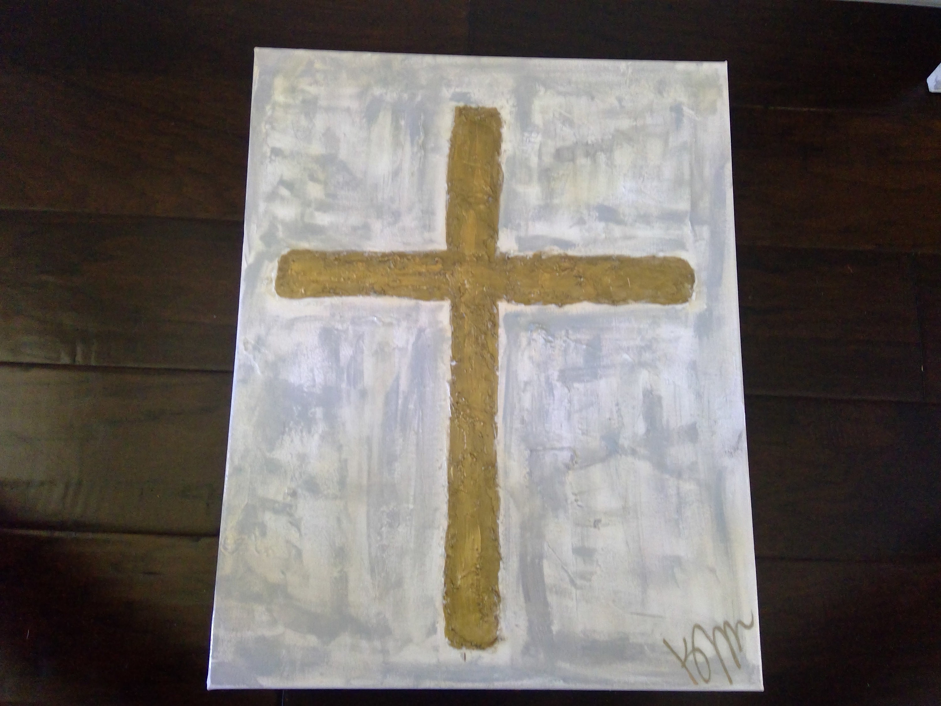 Textured Acrylic Cross Painting on 16x20 Canvas - Etsy