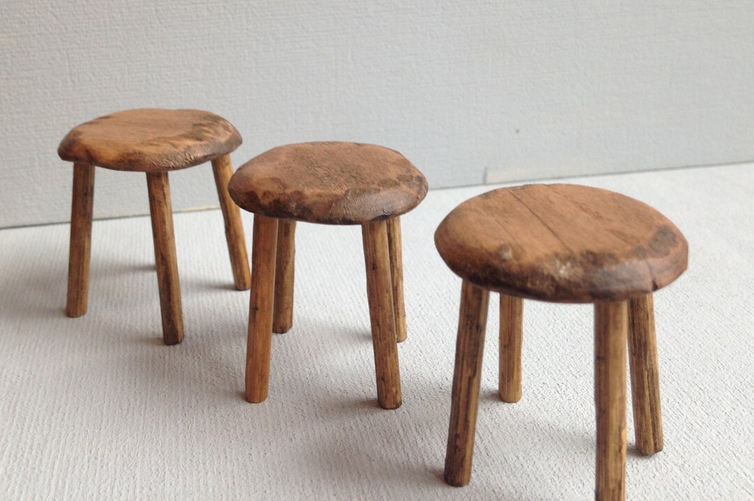Mini Stool. Tudor, Rustic or Witch Dolls House. Hand Crafted Finish ...